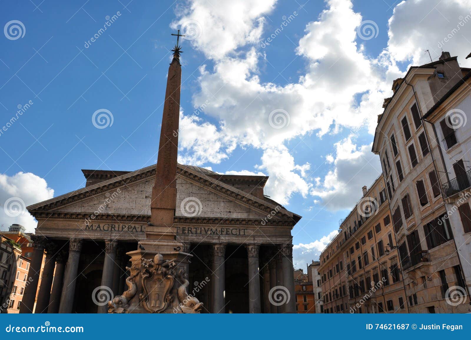 Pantheon - Rome, Italy stock image. Image of cross, historic - 74621687