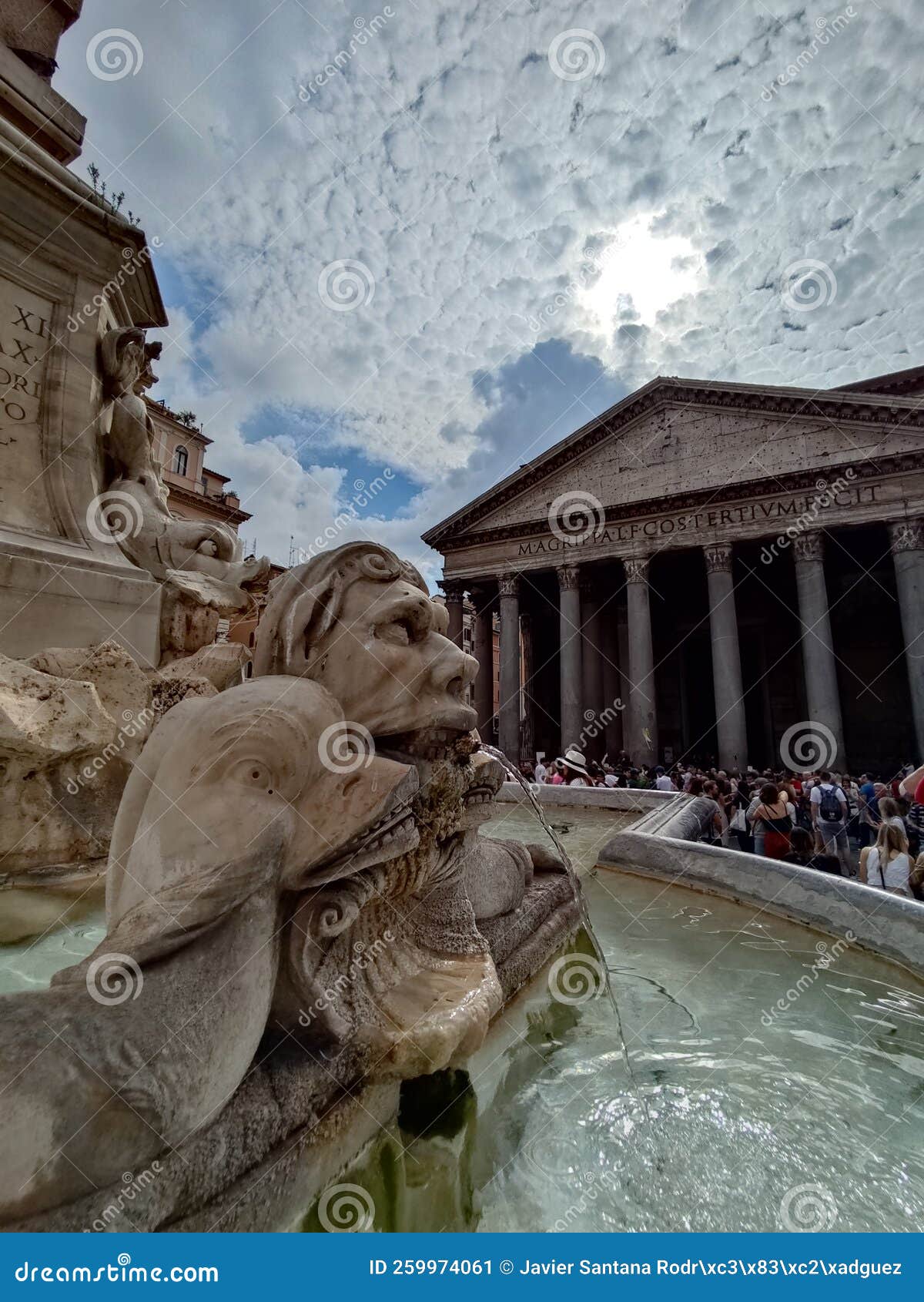 Pantheon in Rome. Sky blue editorial photo. Image of travel - 259974061