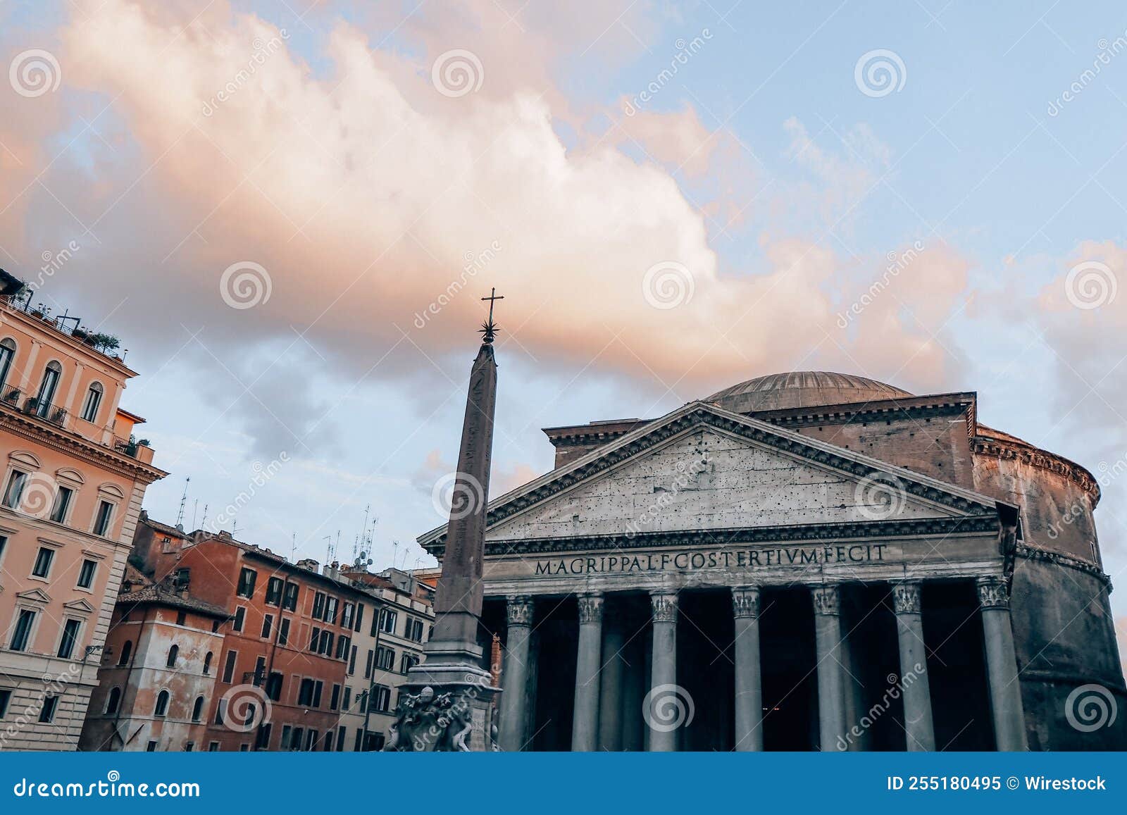 Pantheon in Rome during Sunset Editorial Image - Image of landmark ...