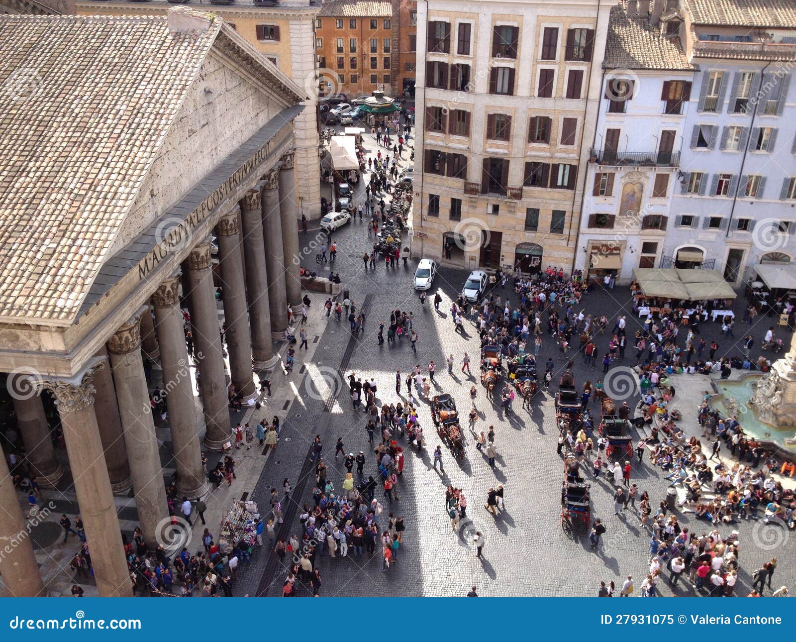 Pantheon square, Rome stock image. Image of pantheon - 27931075