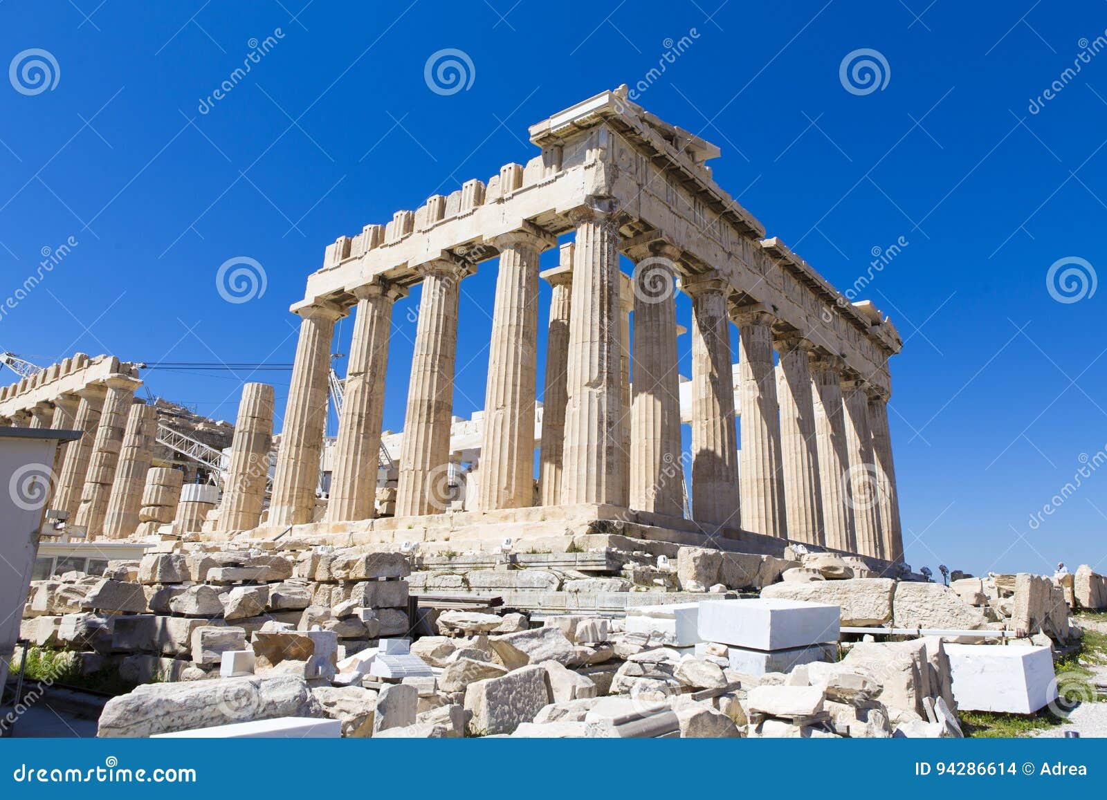 Tourists Visiting the Parthenon Stock Photo - Image of site, ruin: 94286614