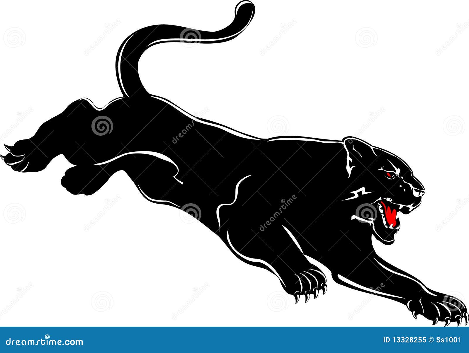 Panther attacks stock vector. Illustration of attack - 13328255