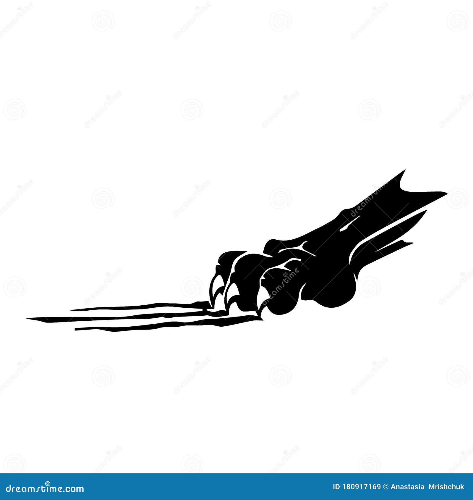 Panther Claw Side View, Vector Illustration Stock Illustration ...