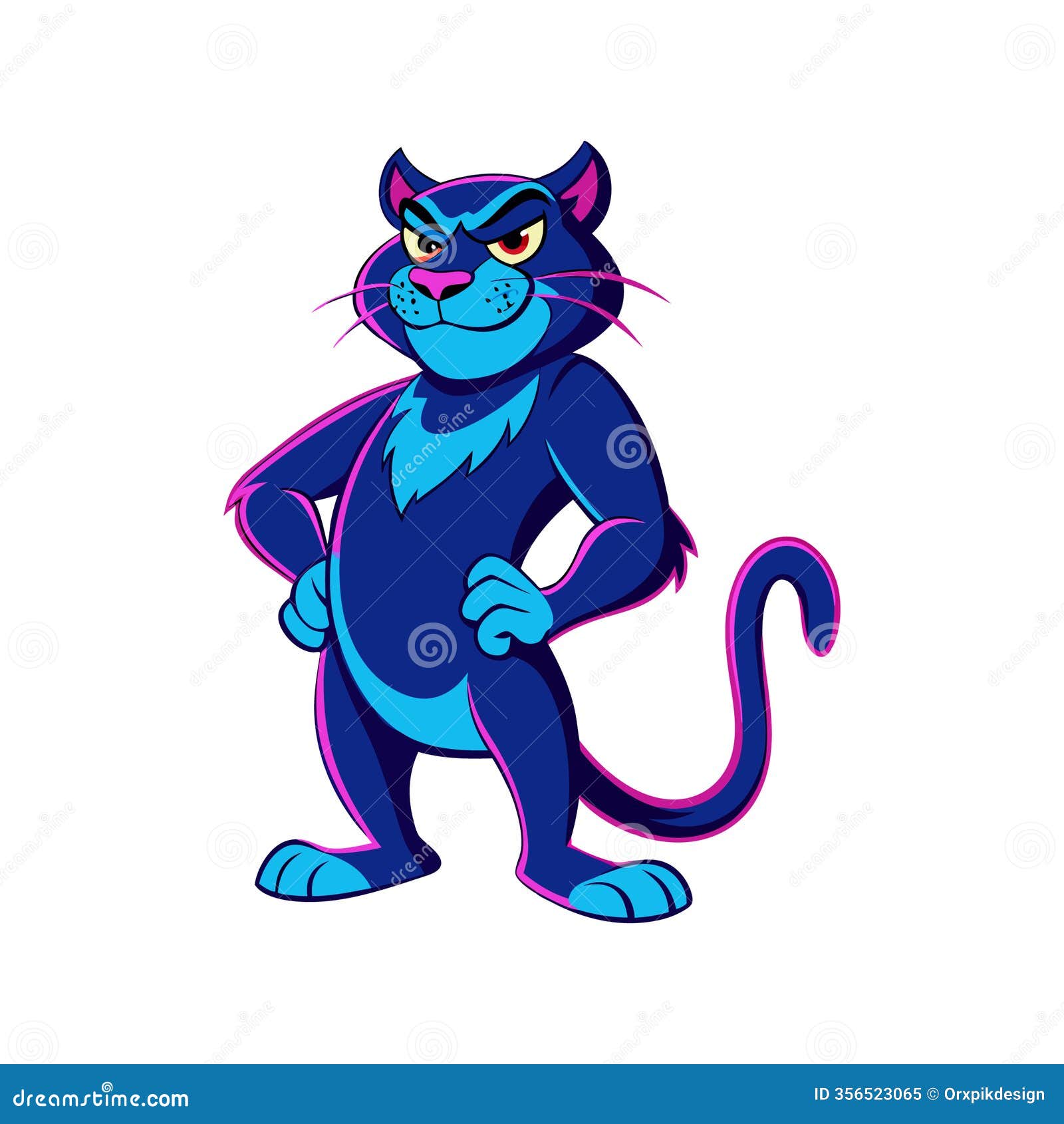 Panther Composing Music in Freezing Cold Stock Vector - Illustration of ...