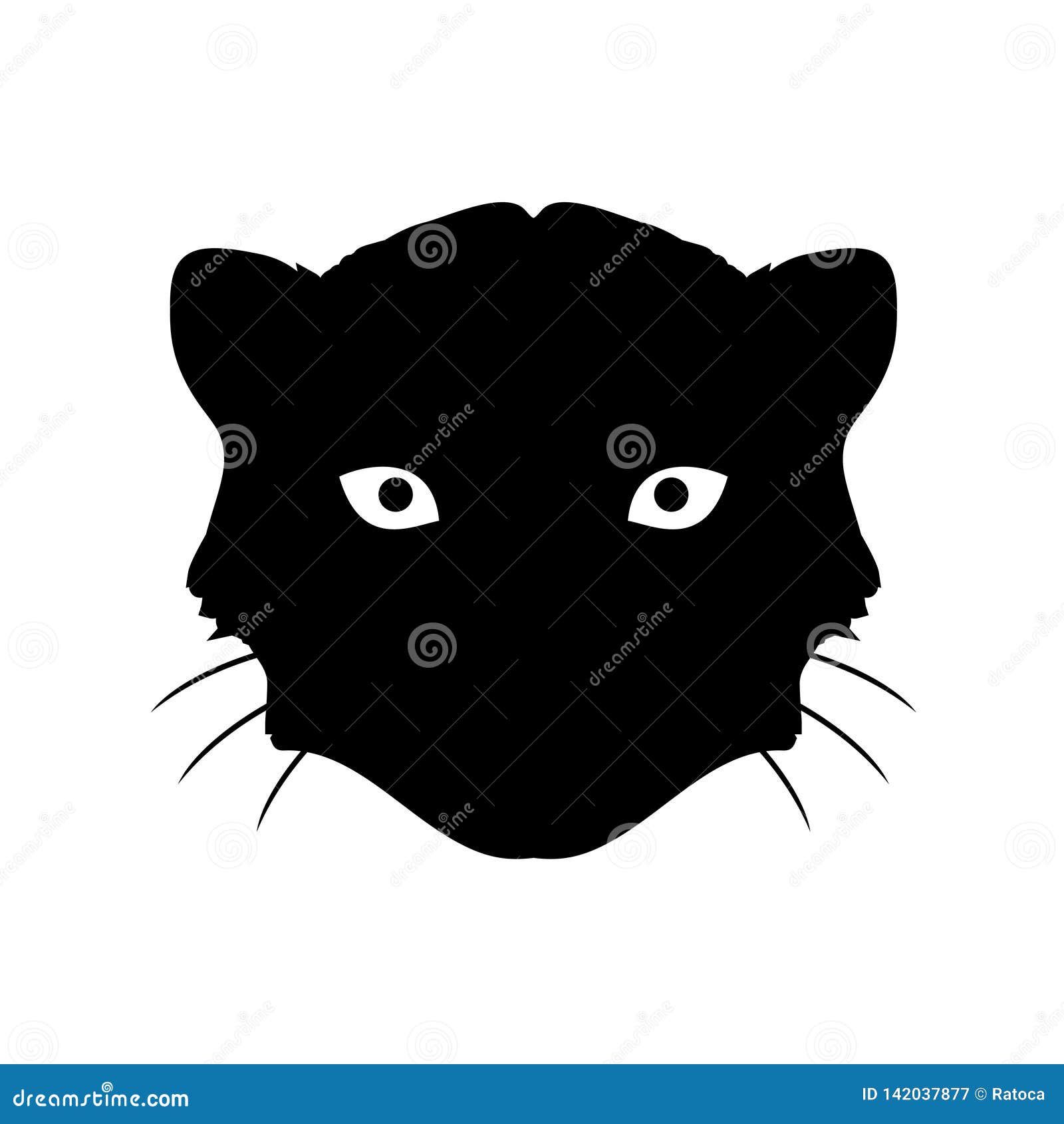 Panther face icon stock illustration. Illustration of panther - 142037877