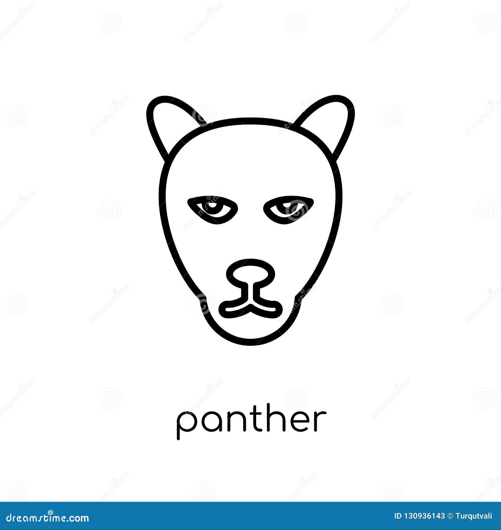 Panther Linear Icon. Modern Outline Panther Logo Concept On Whit ...
