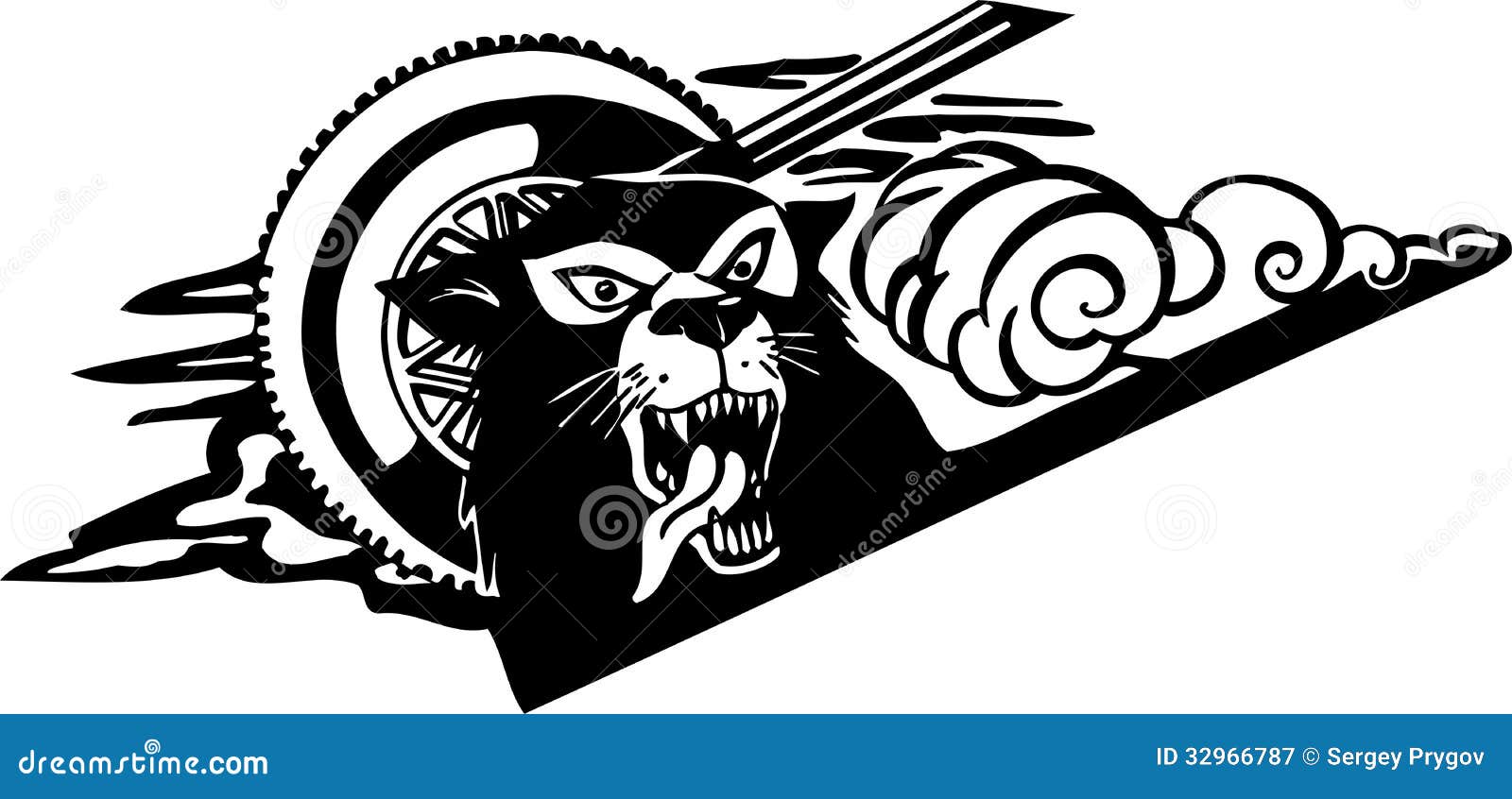 Panther and Motor, Engine - Vector Illustration. Stock Vector ...