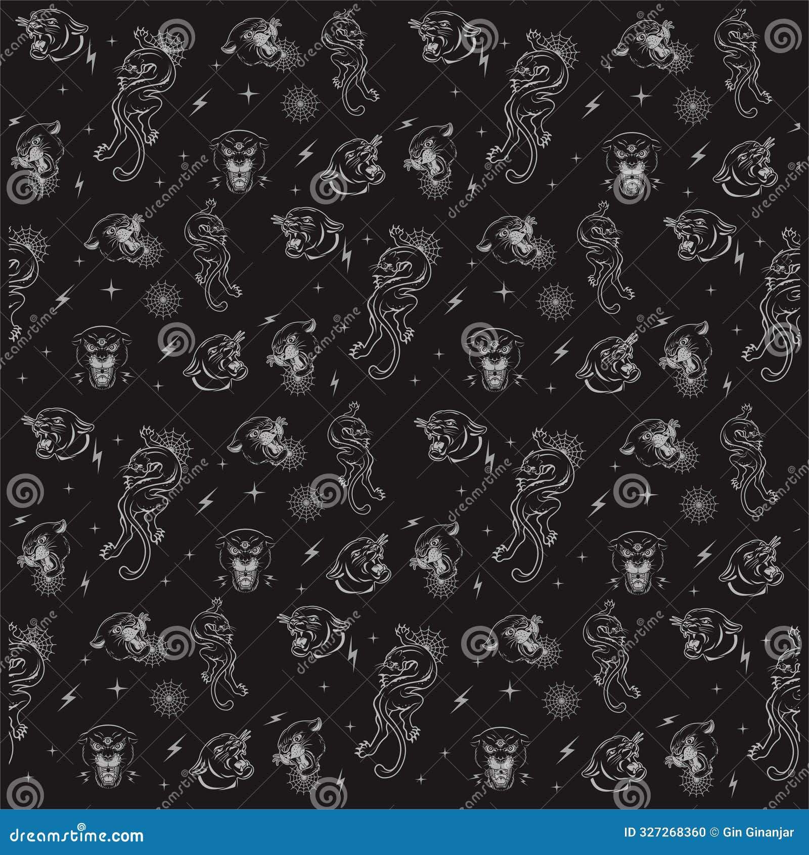 Panther Pattern Vector Classics Design Stock Illustration ...