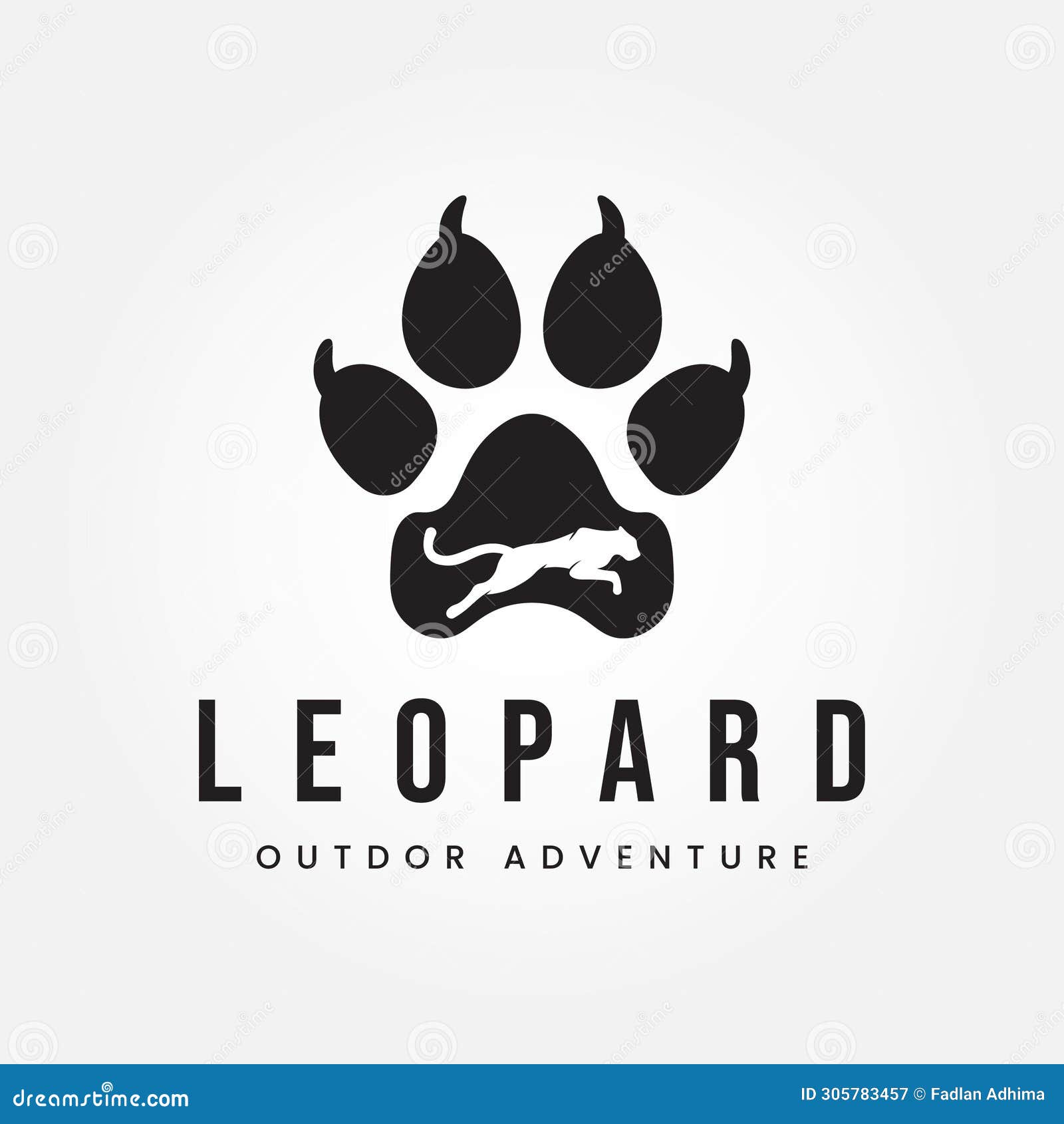 Panther Paw Leopard Paw Silhouette Logo Vector Stock Vector ...