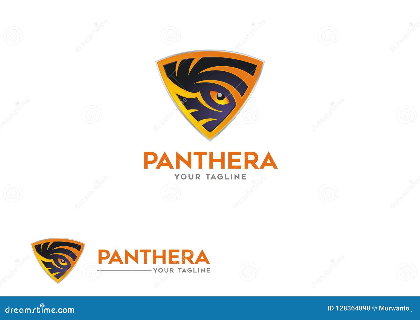 Panthera Logo Concept stock vector. Illustration of emblem - 128364898