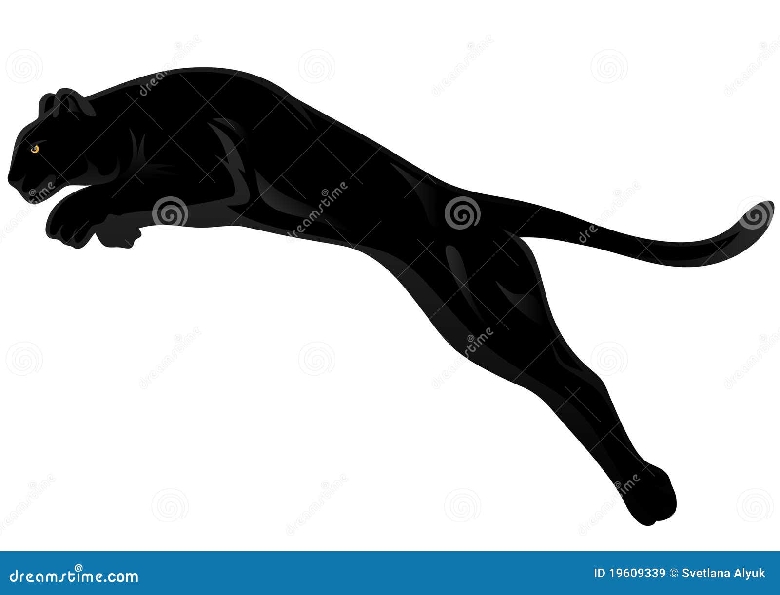 Panther vector stock vector. Illustration of black, tail - 19609339