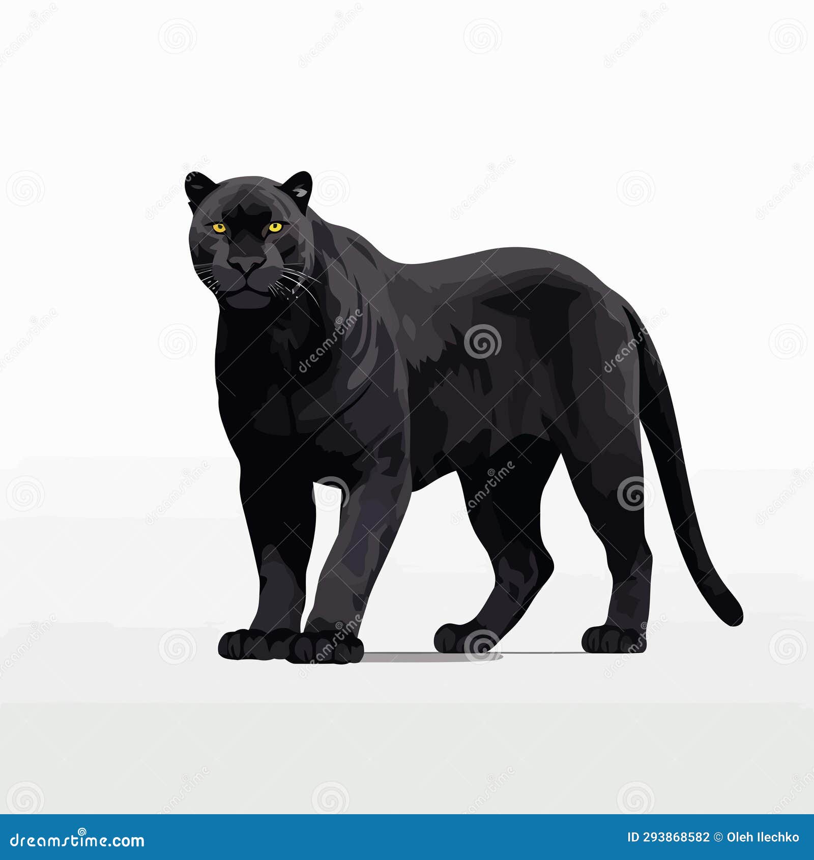 Panther Vector Flat Minimalistic Isolated Illustration Stock Vector ...
