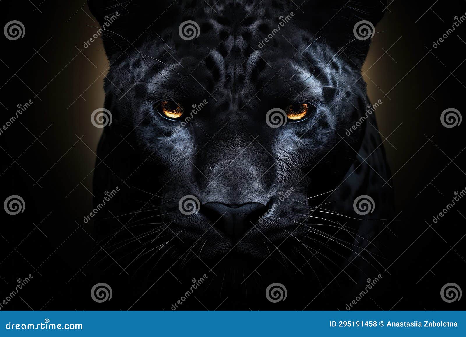 Panthers Frontal View Against Dark Background, Part of the Predator ...