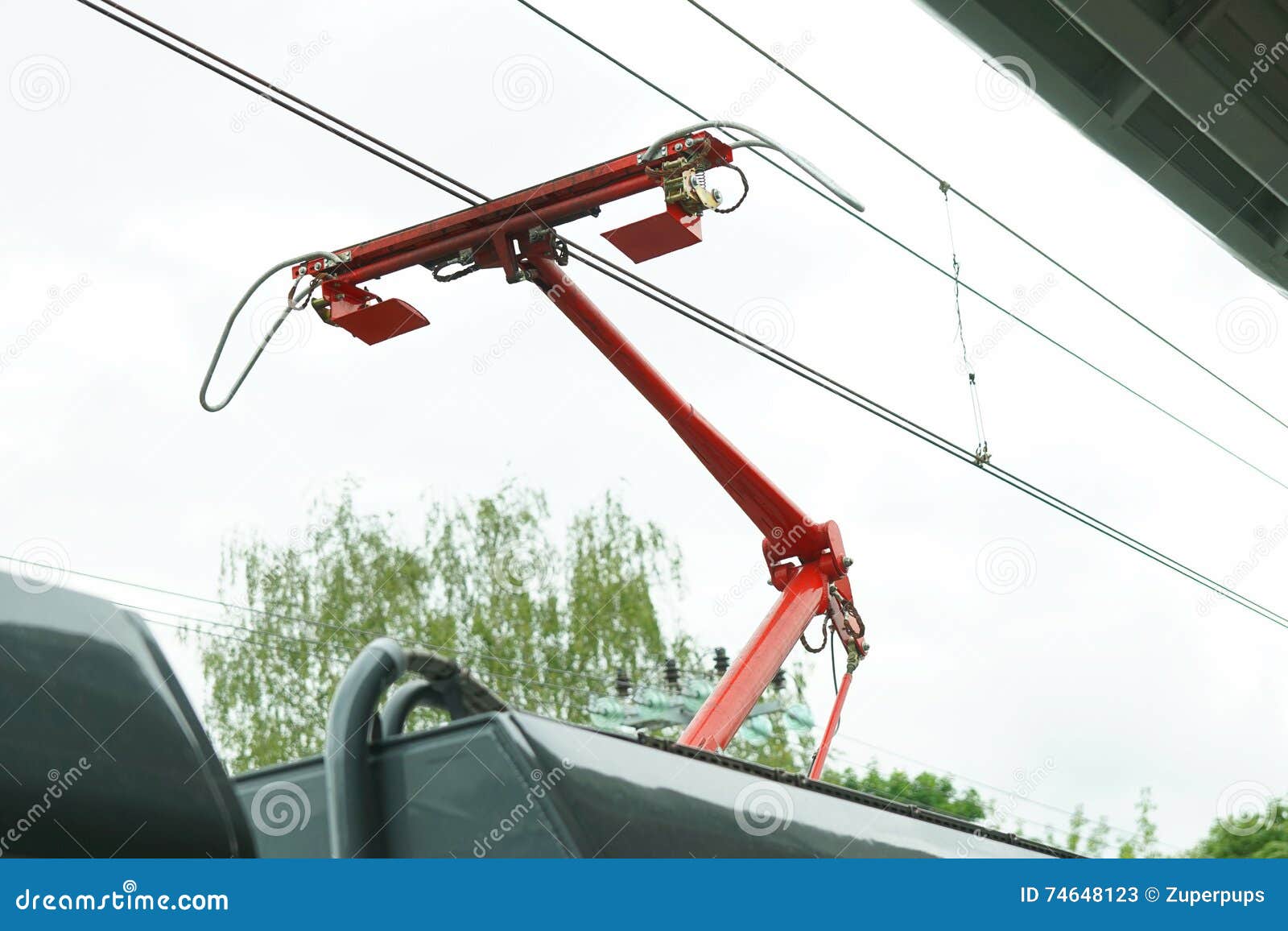 Pantograph electric stock image. Image of electric, station - 74648123