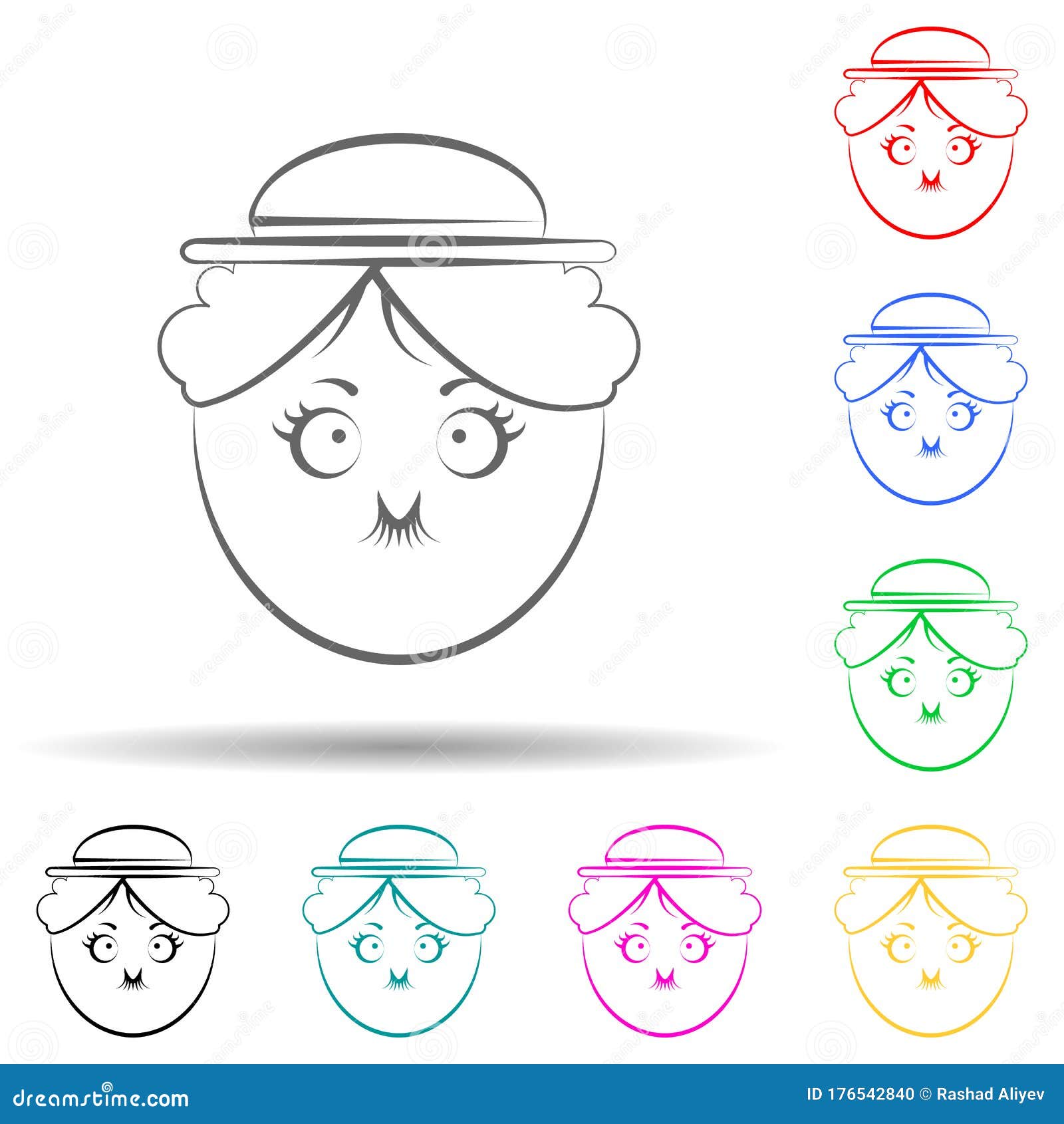 Pantomime Actor Multi Color Set Icon. Simple Thin Line, Outline of ... Pantomime Actor Multi Color Set Icon. Simple Thin Line, Outline of ...