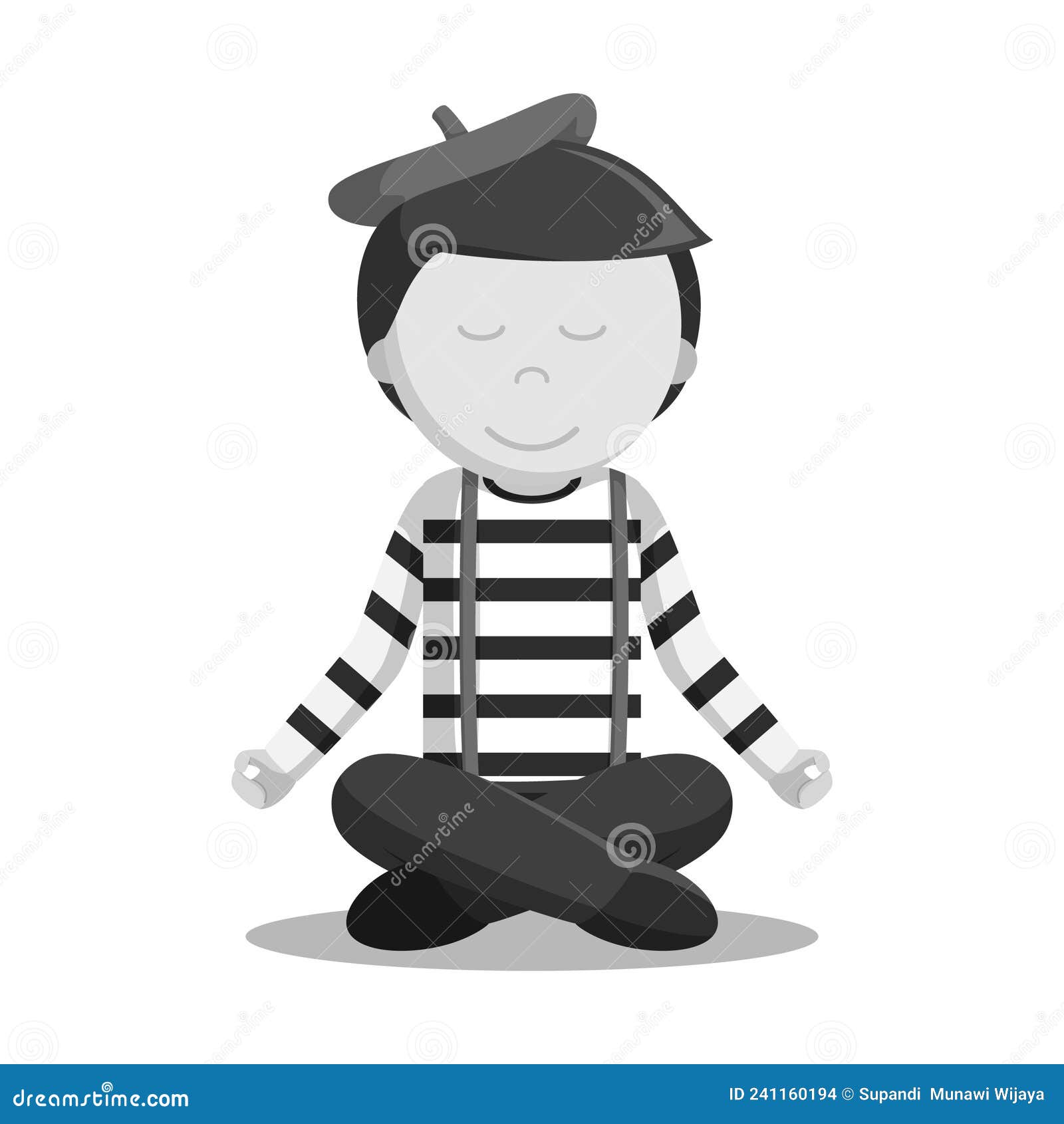 Pantomime Character Profession Design Vector Black and White Stock ...