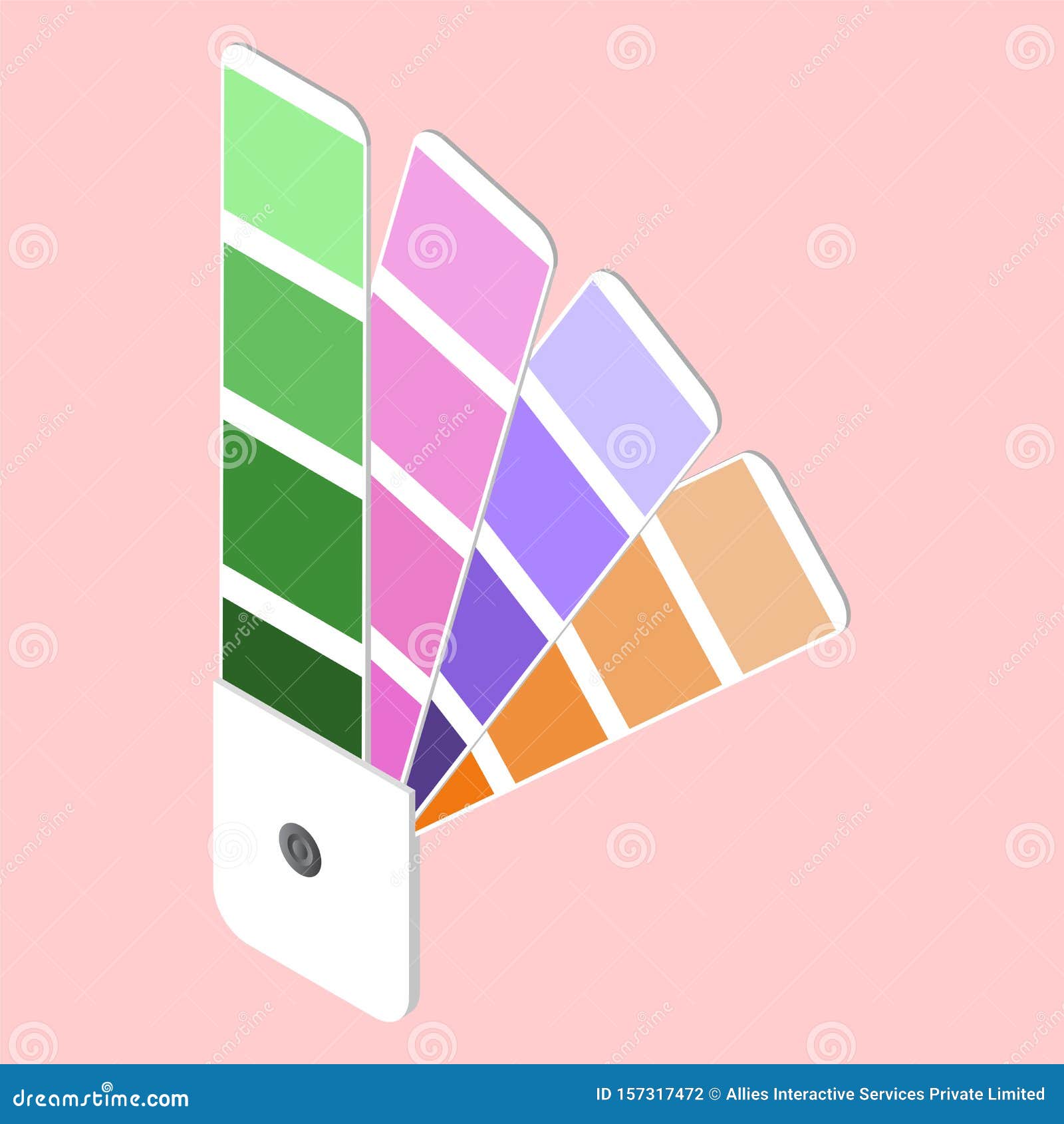 Pantone 3D rosado stock de ilustración. Ilustración de color - 157317472