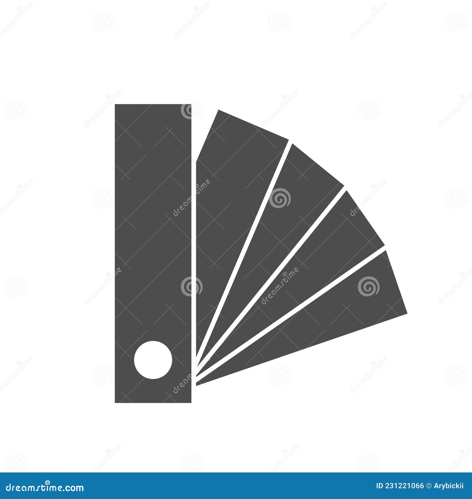 Pantone icon in flat style stock vector. Illustration of chart - 231221066