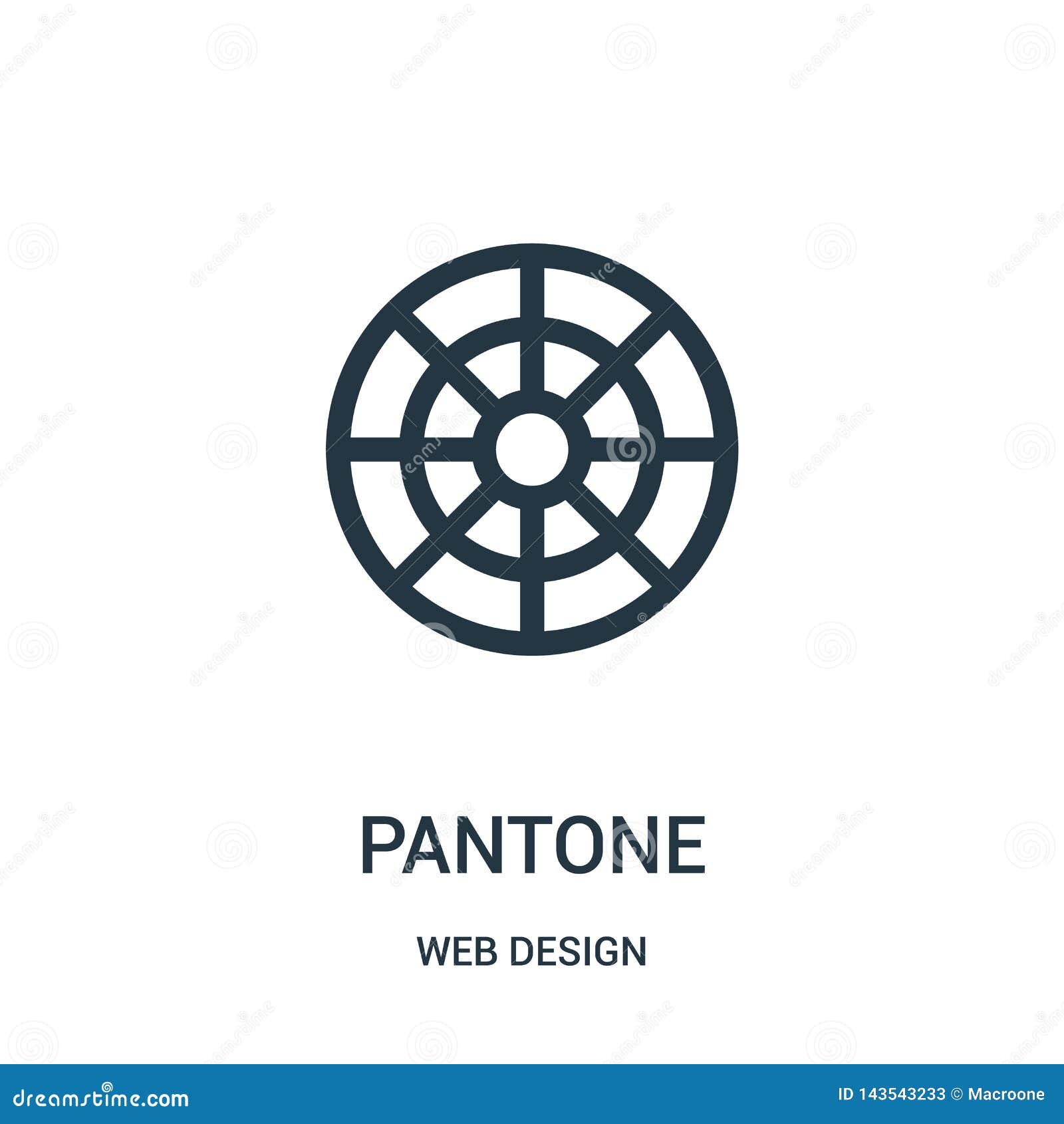 Pantone Icon Vector from Web Design Collection. Thin Line Pantone ...