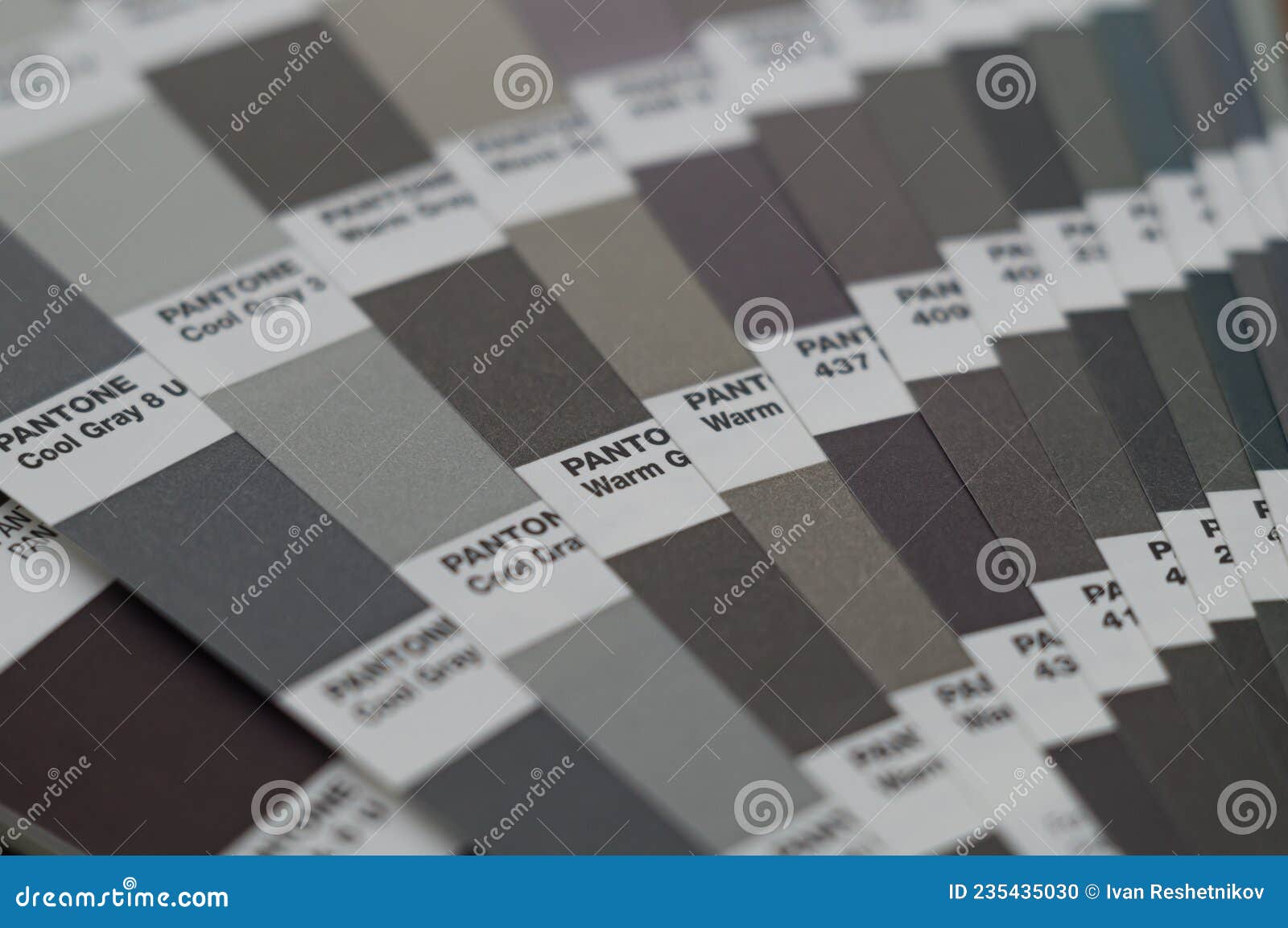 Pantone System. Color Samples. Color Palette. Cardboard Cards With A ...