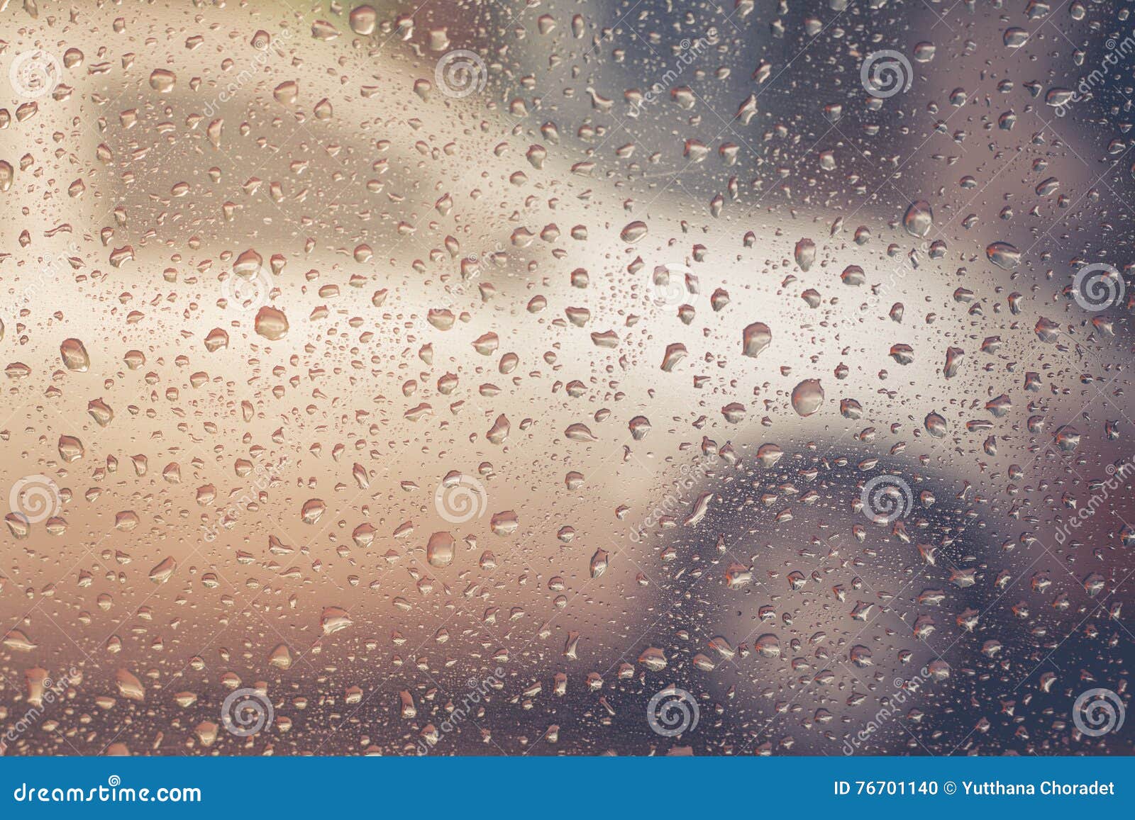 Pantone Rain Drop at Surface of a Car. Water Drop. Stock Photo - Image ...