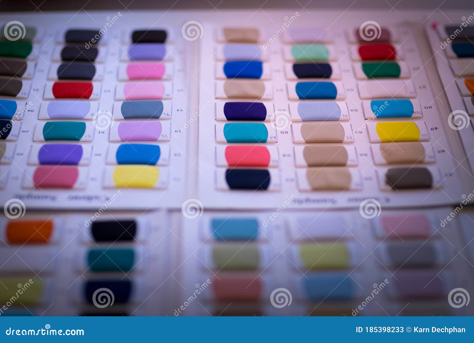 Pantone Swatch of Colorfull Thread Stock Image - Image of needlewoman ...