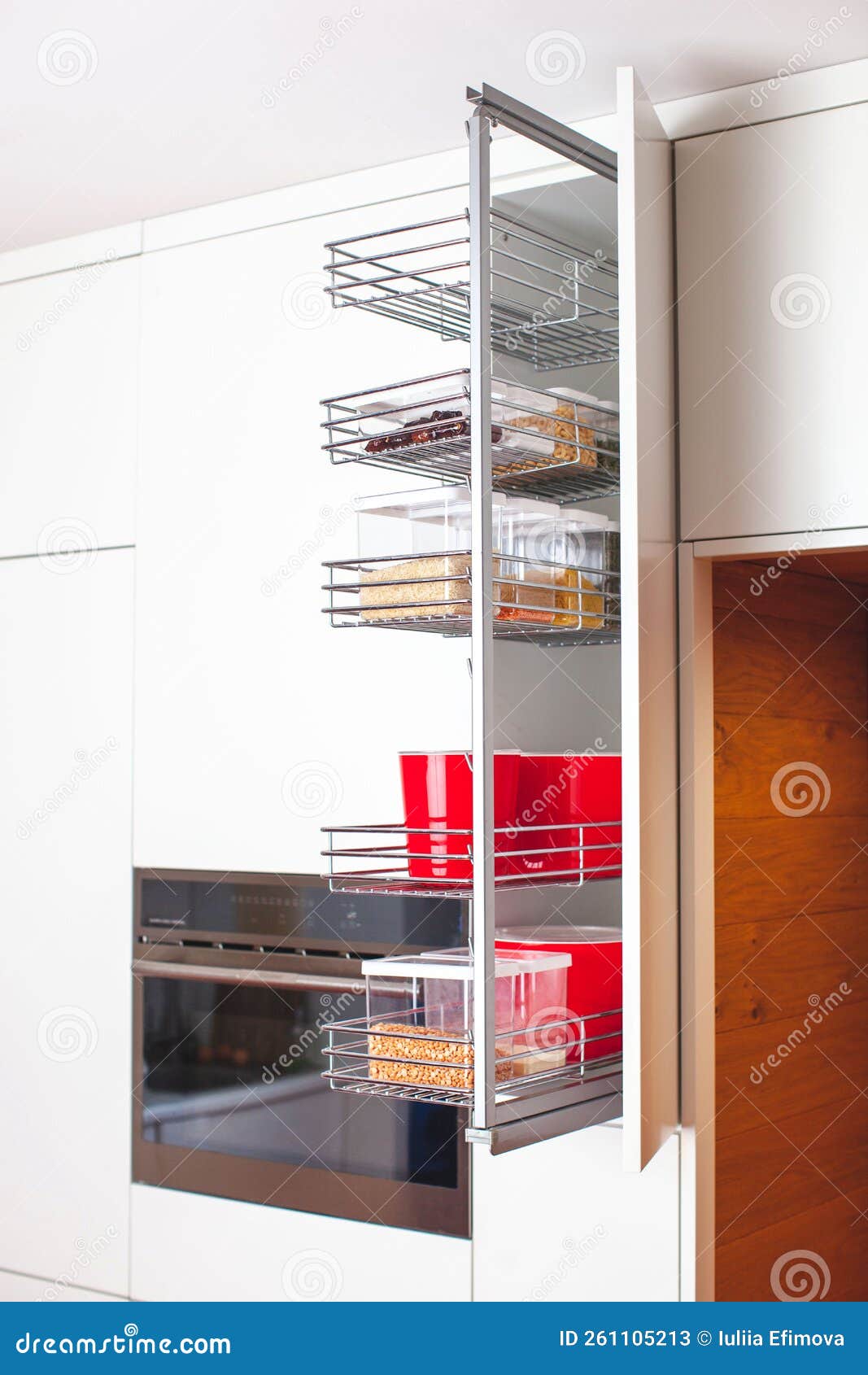 Order in the Kitchen. Storage System. Stock Image - Image of cabinet ...