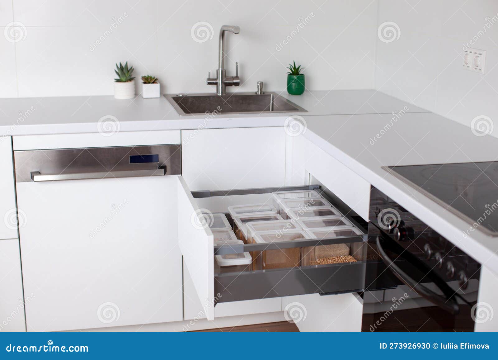 Order in the Kitchen. Storage System. Stock Photo - Image of storage ...