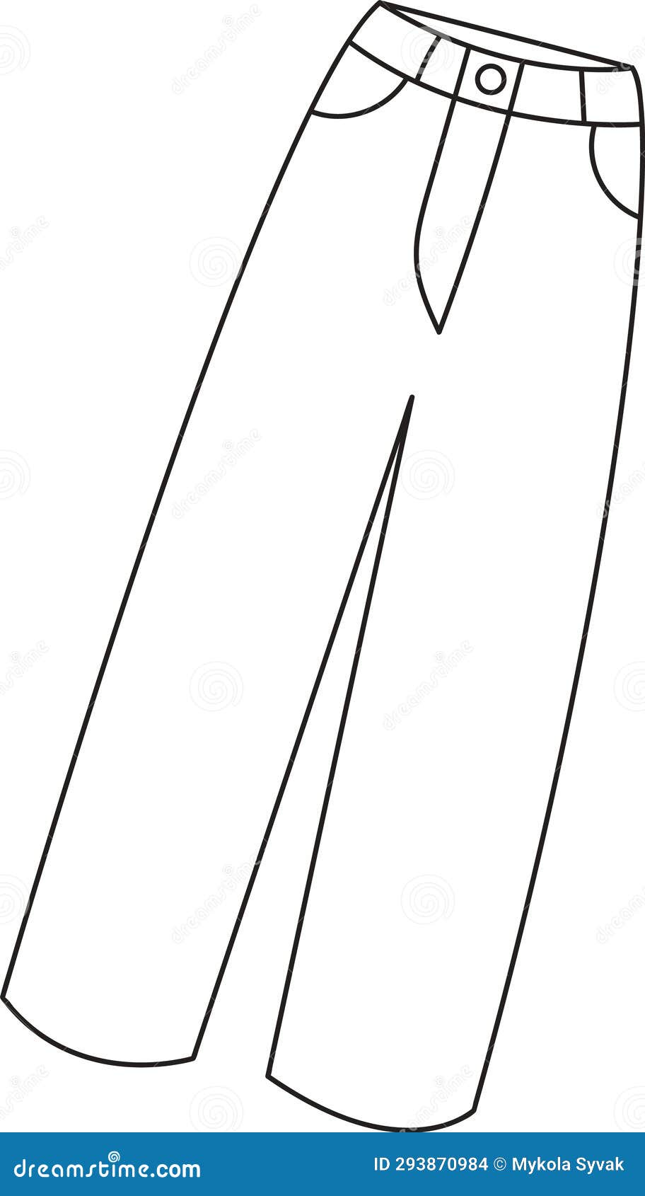 Pants Clothes Outline stock vector. Illustration of clothes - 293870984