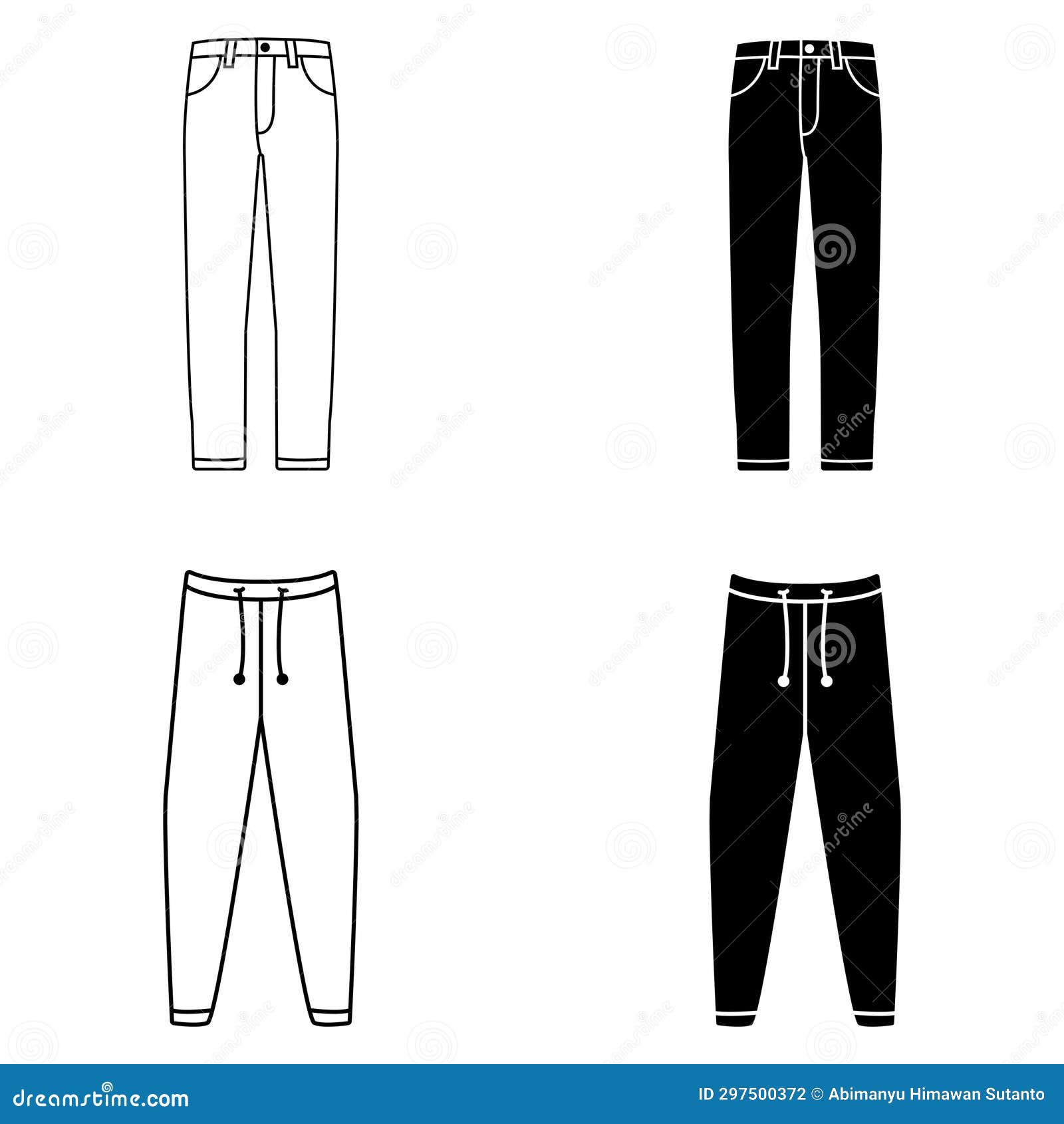 Pants Collection Icon Vector Stock Illustration - Illustration of shirt ...
