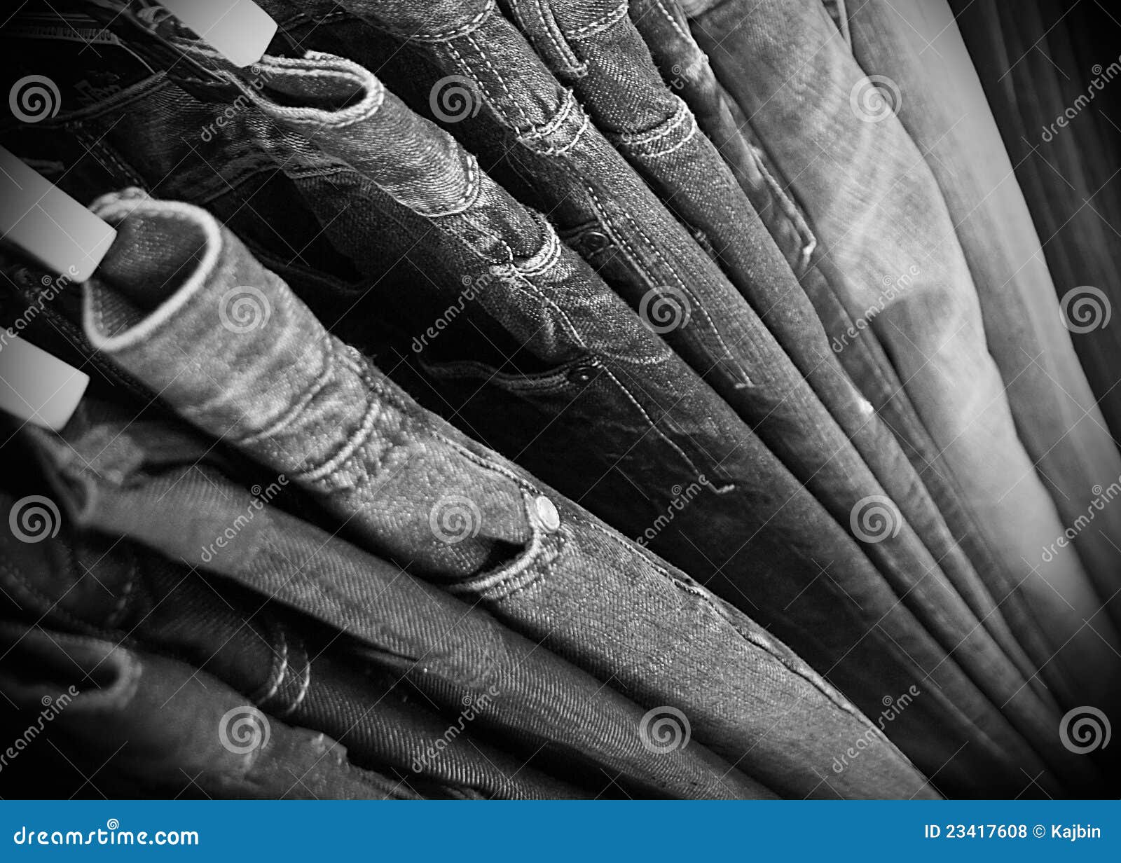 Pants hanging on a hanger. stock photo. Image of shop - 23417608