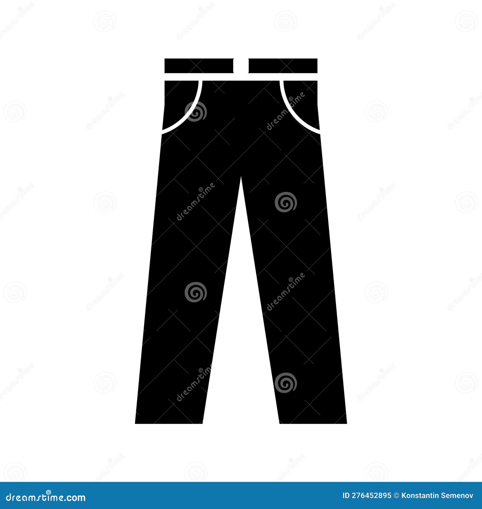 Pants icon on white stock vector. Illustration of background - 276452895