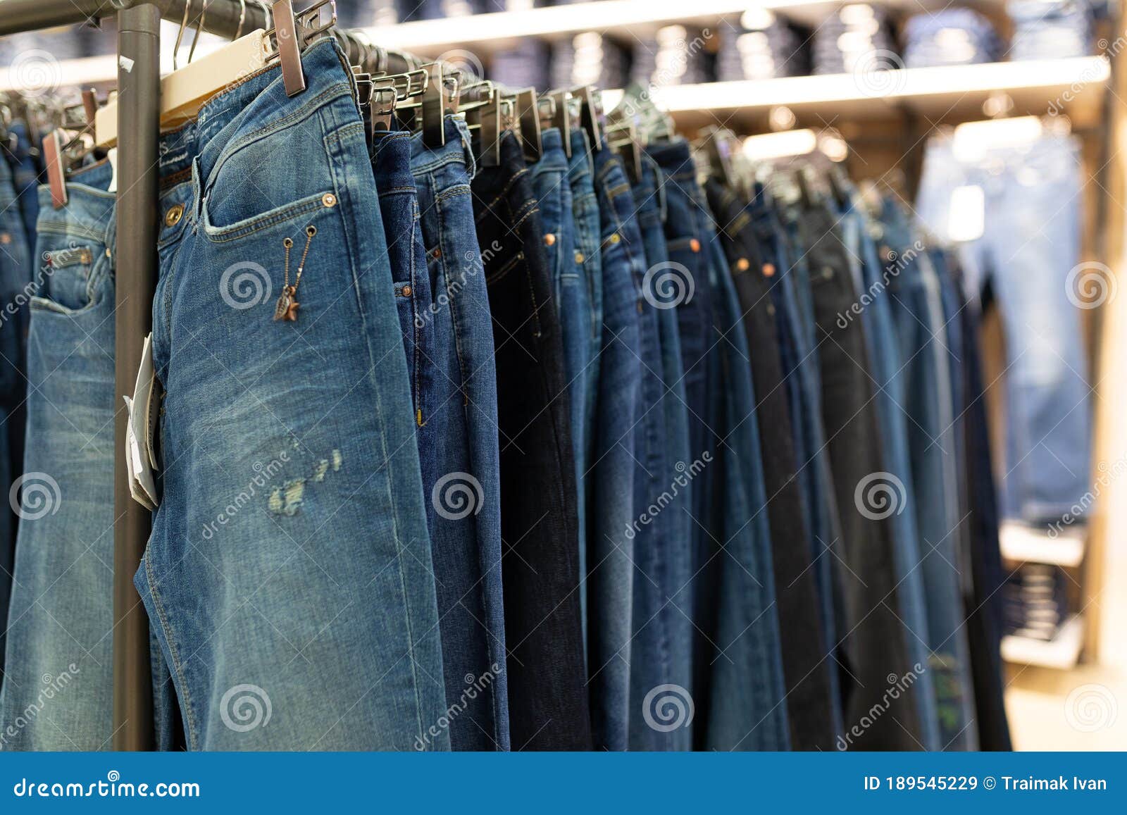 Pants Store of Different Colors and Sizes Stock Image - Image of choice ...