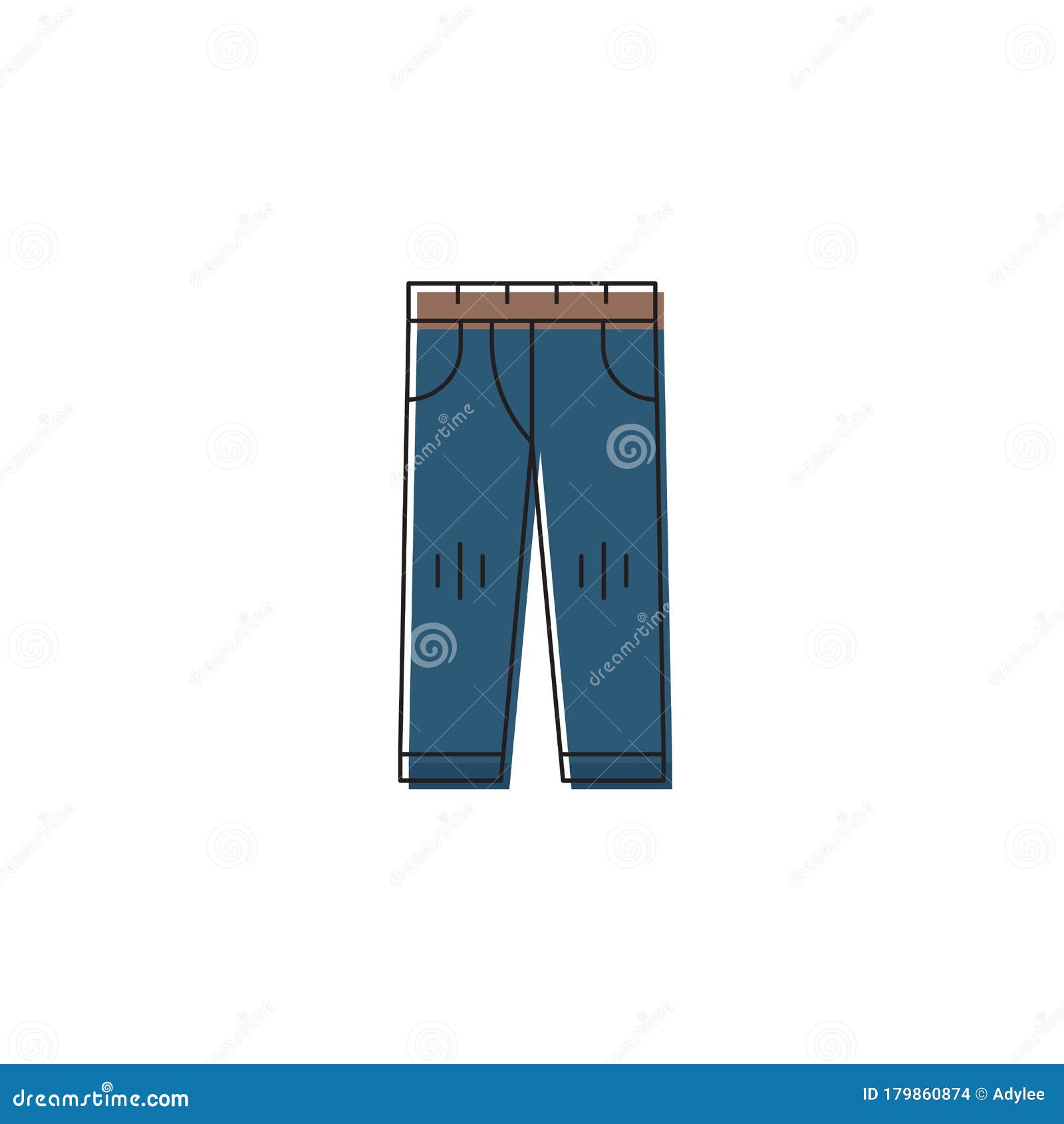 Pants Trousers Vector Icon Symbol Isolated on White Background Stock ...