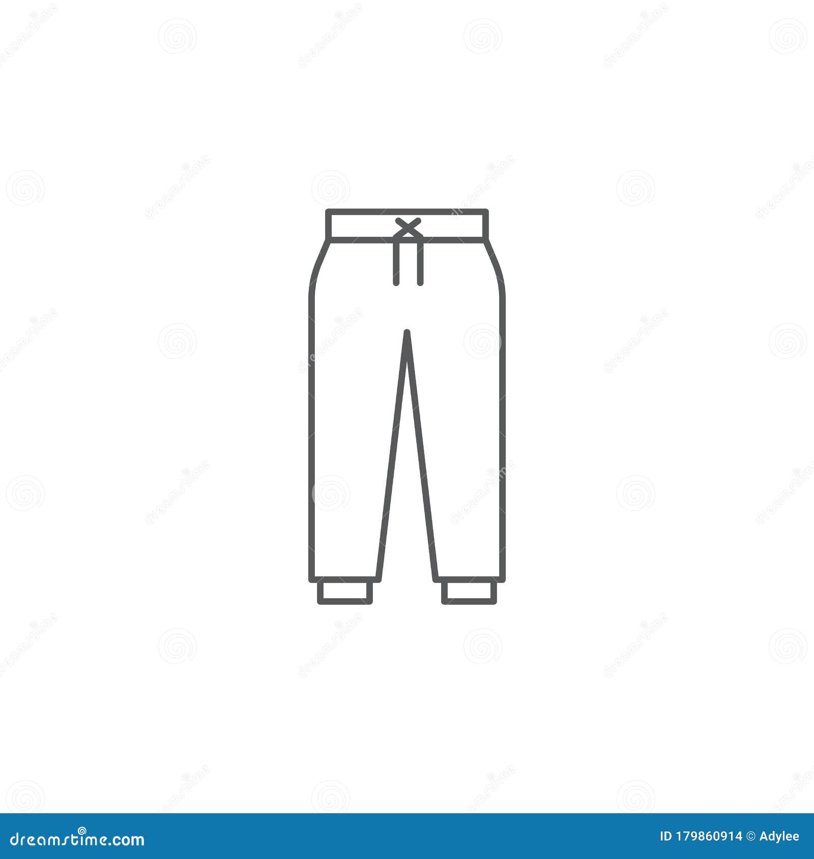 Pants Trousers Vector Icon Symbol Isolated on White Background Stock ...