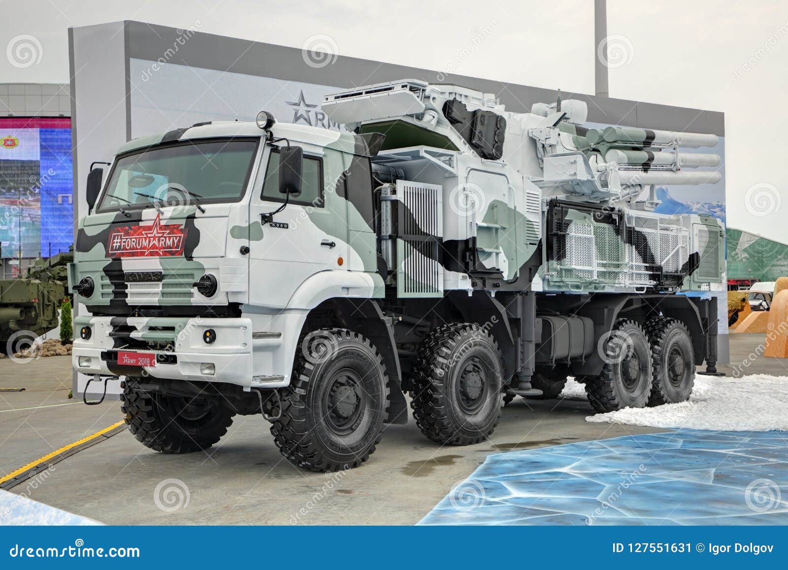 Pantsir-S1 photo éditorial. Image du missile, personne - 127551631