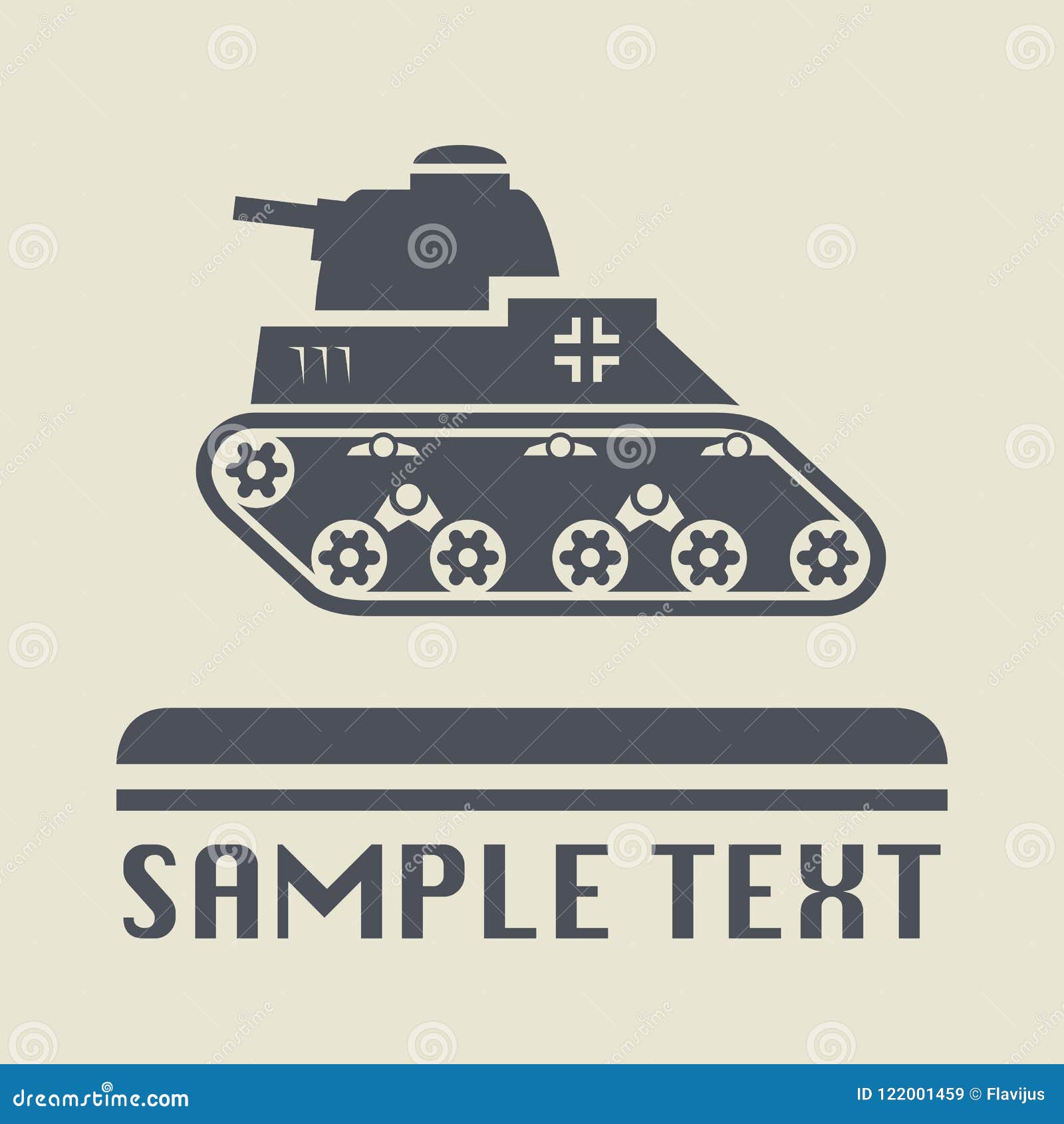 Panzer icon or sign stock vector. Illustration of pattern - 122001459