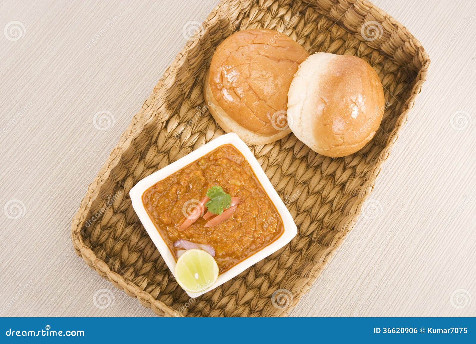 Pao Bhaji, Indian Food stock photo. Image of bowl, spicy - 36620906