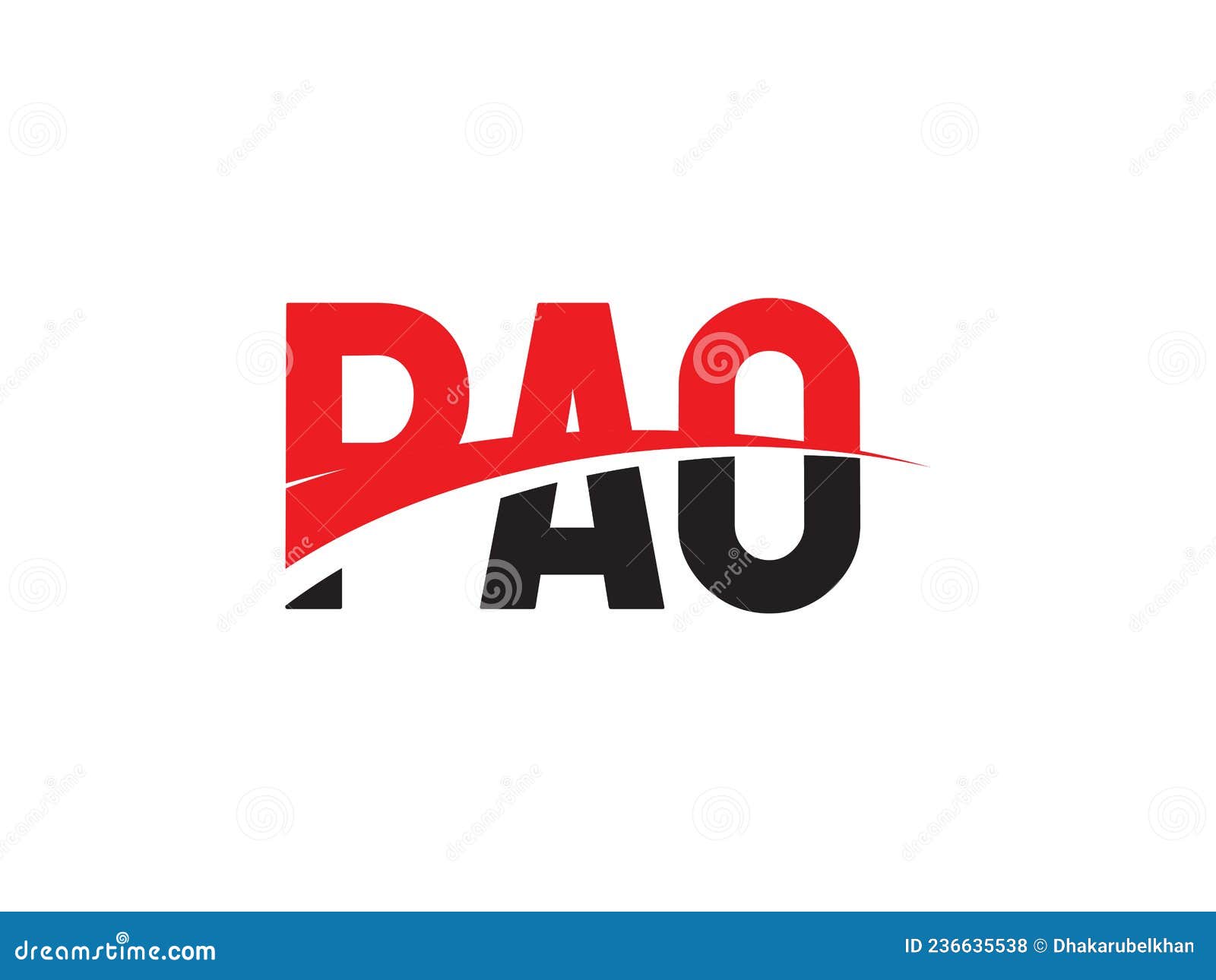 PAO Letter Initial Logo Design Vector Illustration Stock Vector ...
