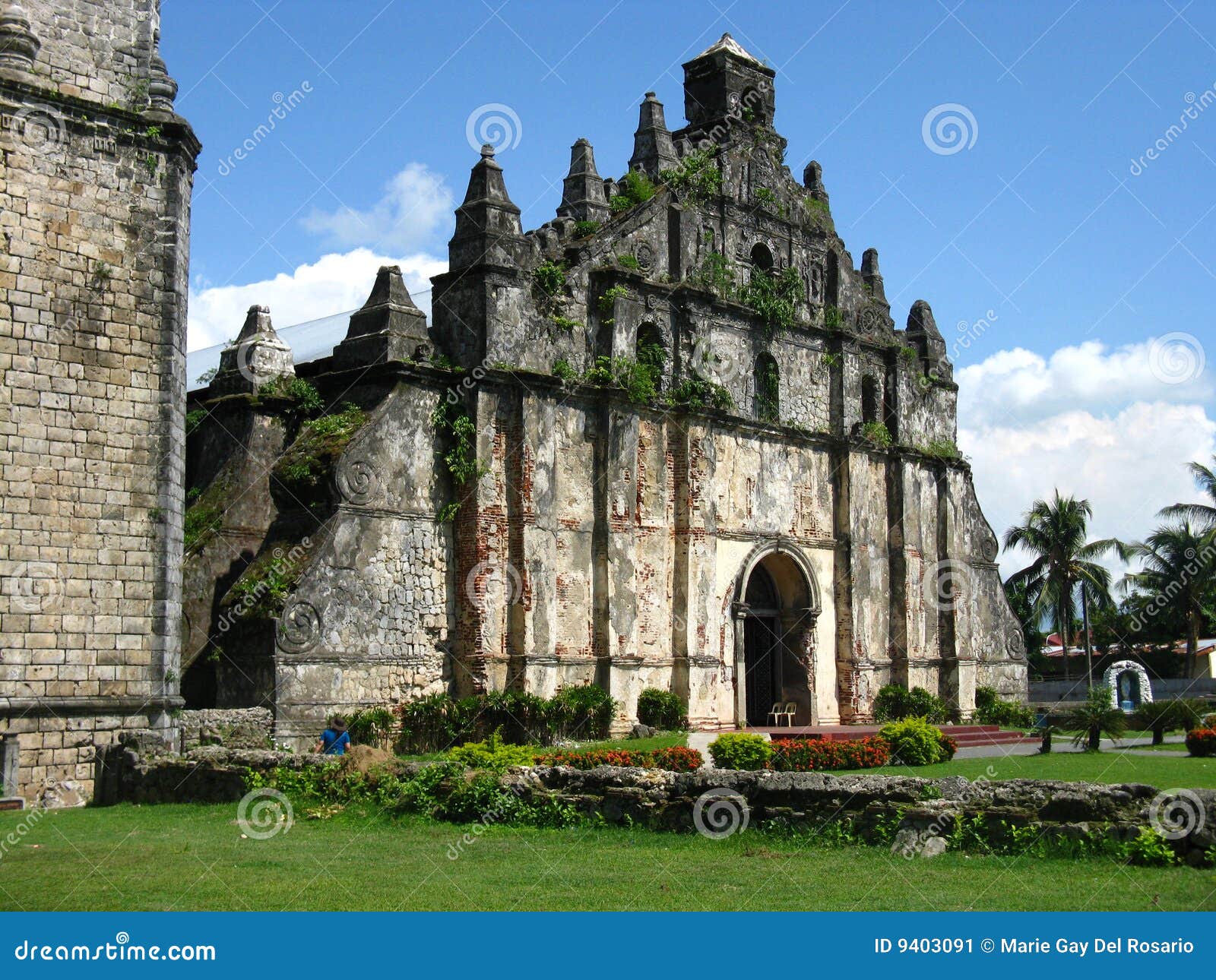 Paoay Church stock image. Image of rock, historic, paoay - 9403091