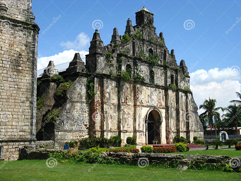 Paoay Church stock image. Image of rock, historic, paoay - 9403091