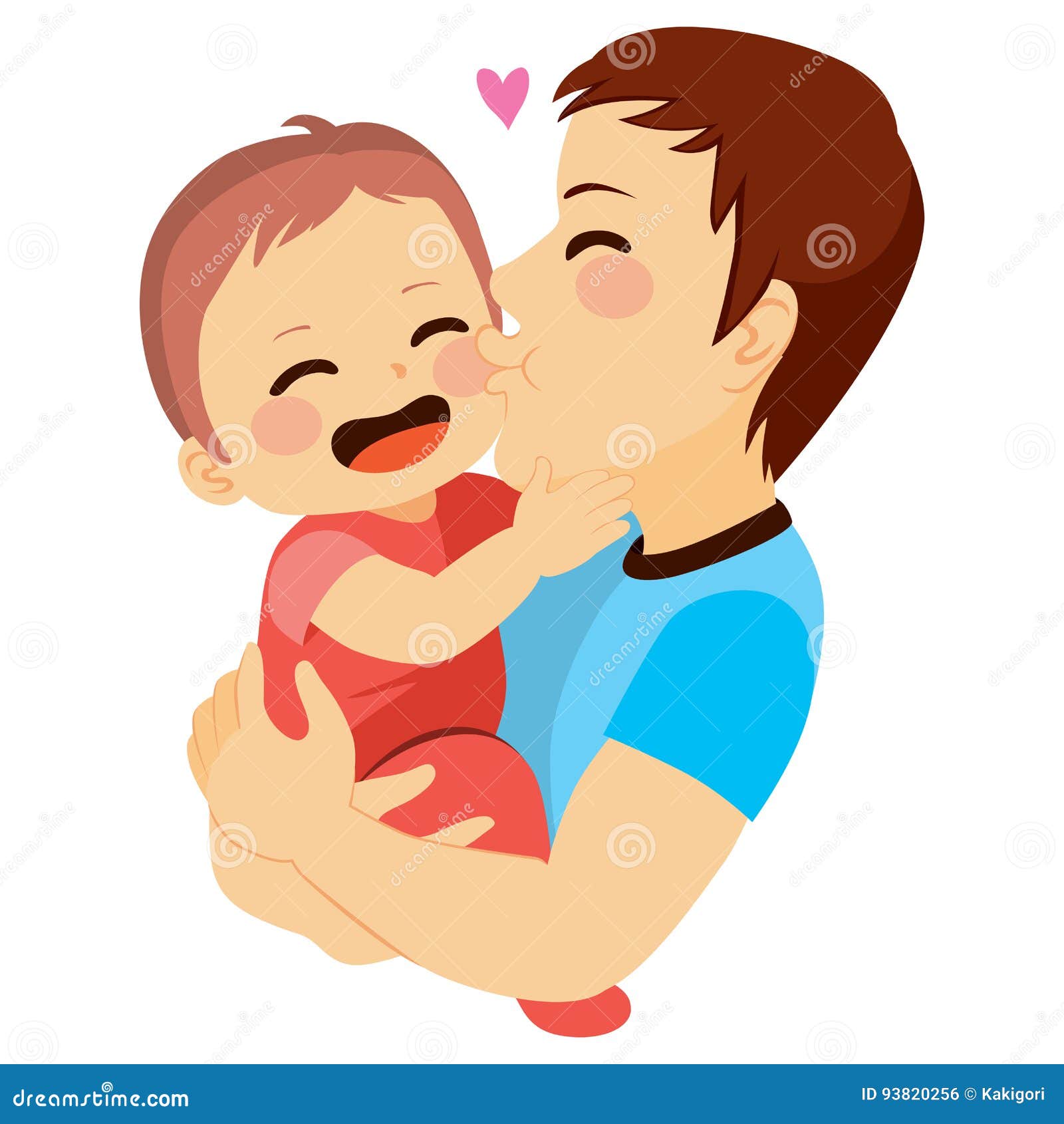 Papá y bebé ilustración del vector. Ilustración de gente - 93820256