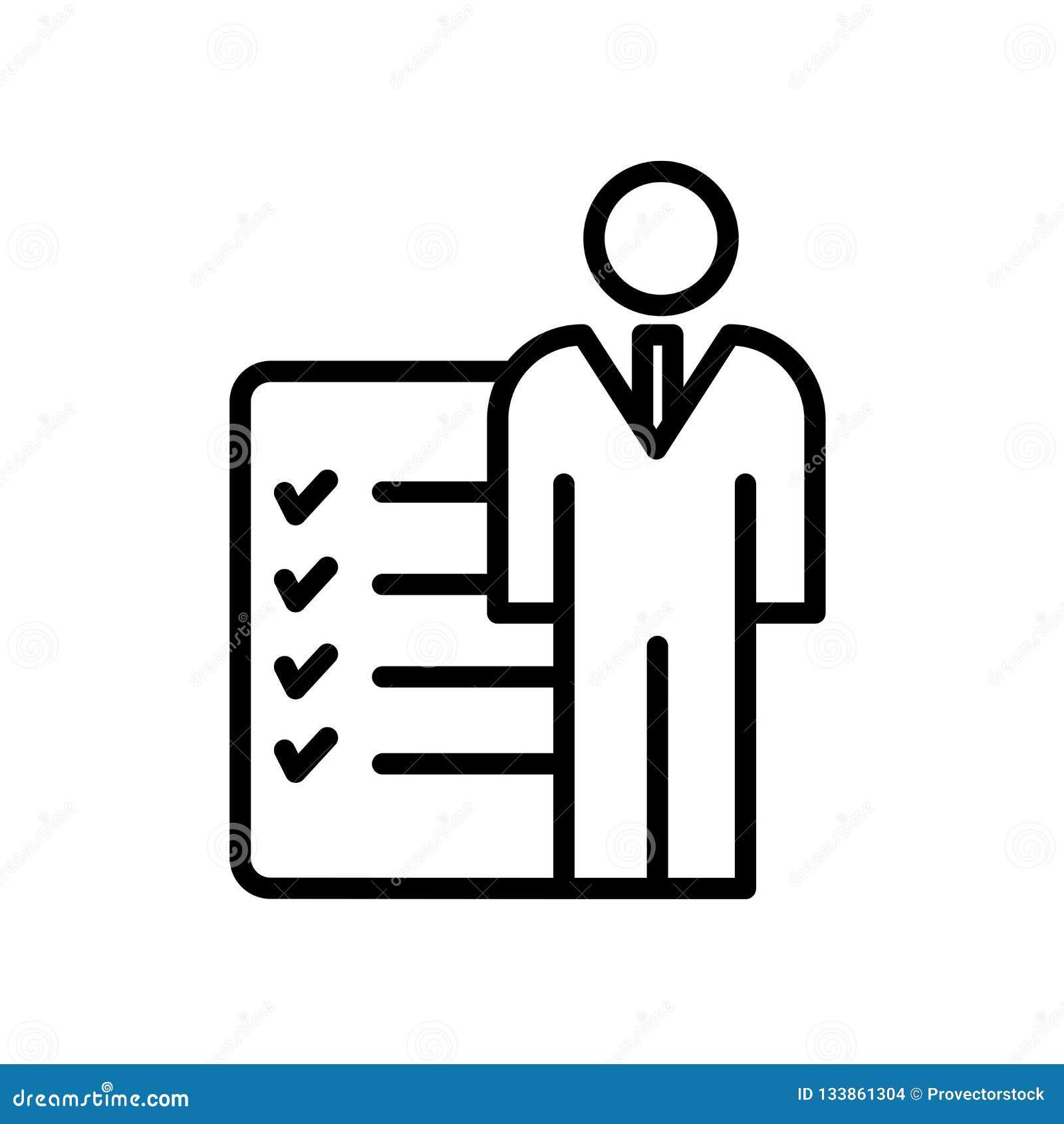 Papéis E ícone Das Responsabilidades Isolado No Fundo Branco Ilustração ...