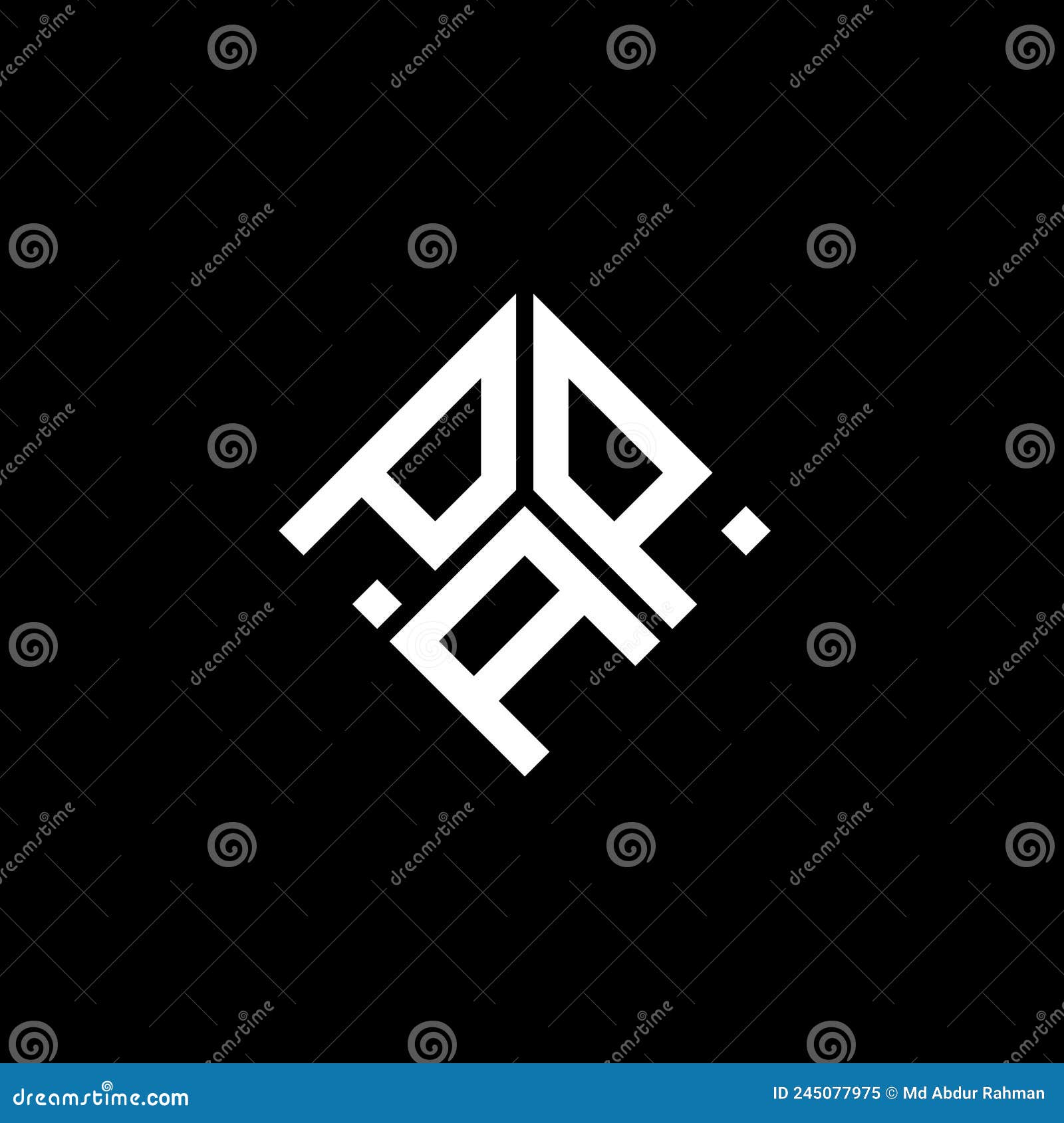 PAP Letter Logo Design On Black Background. PAP Creative Initials ...