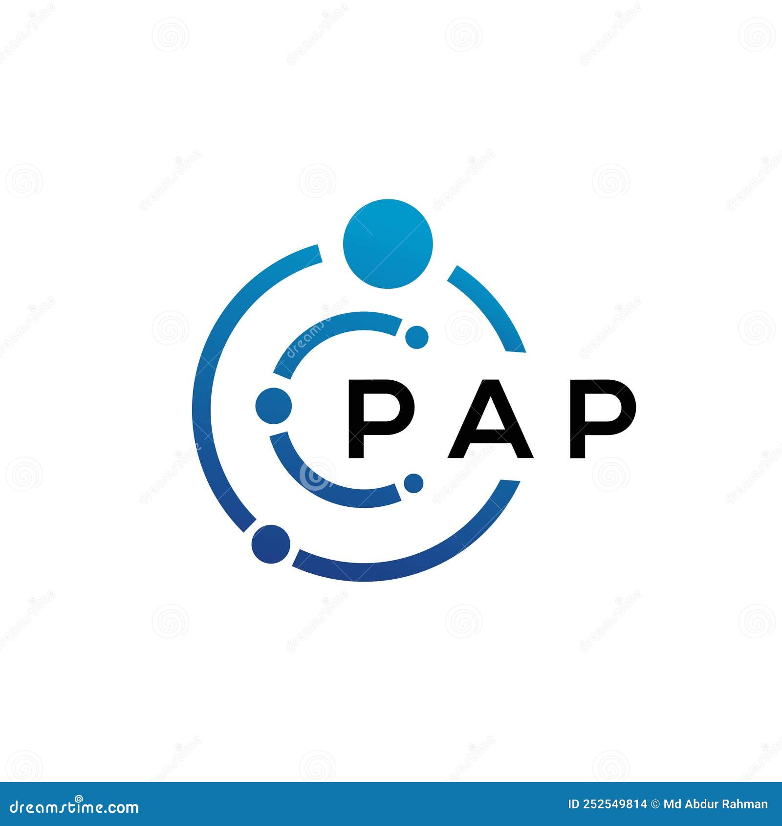 PAP Letter Technology Logo Design On White Background. PAP Creative ...