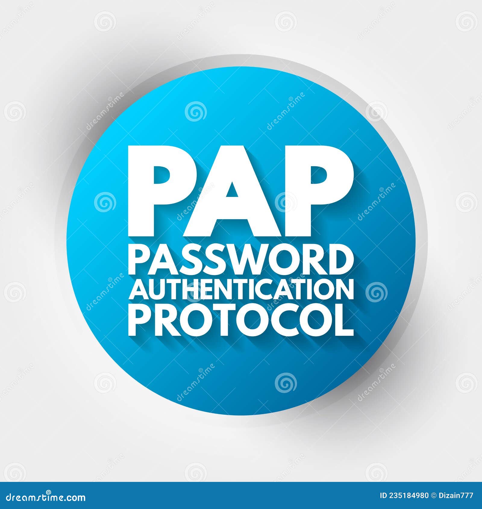 PAP - Password Authentication Protocol Acronym, Technology Concept ...