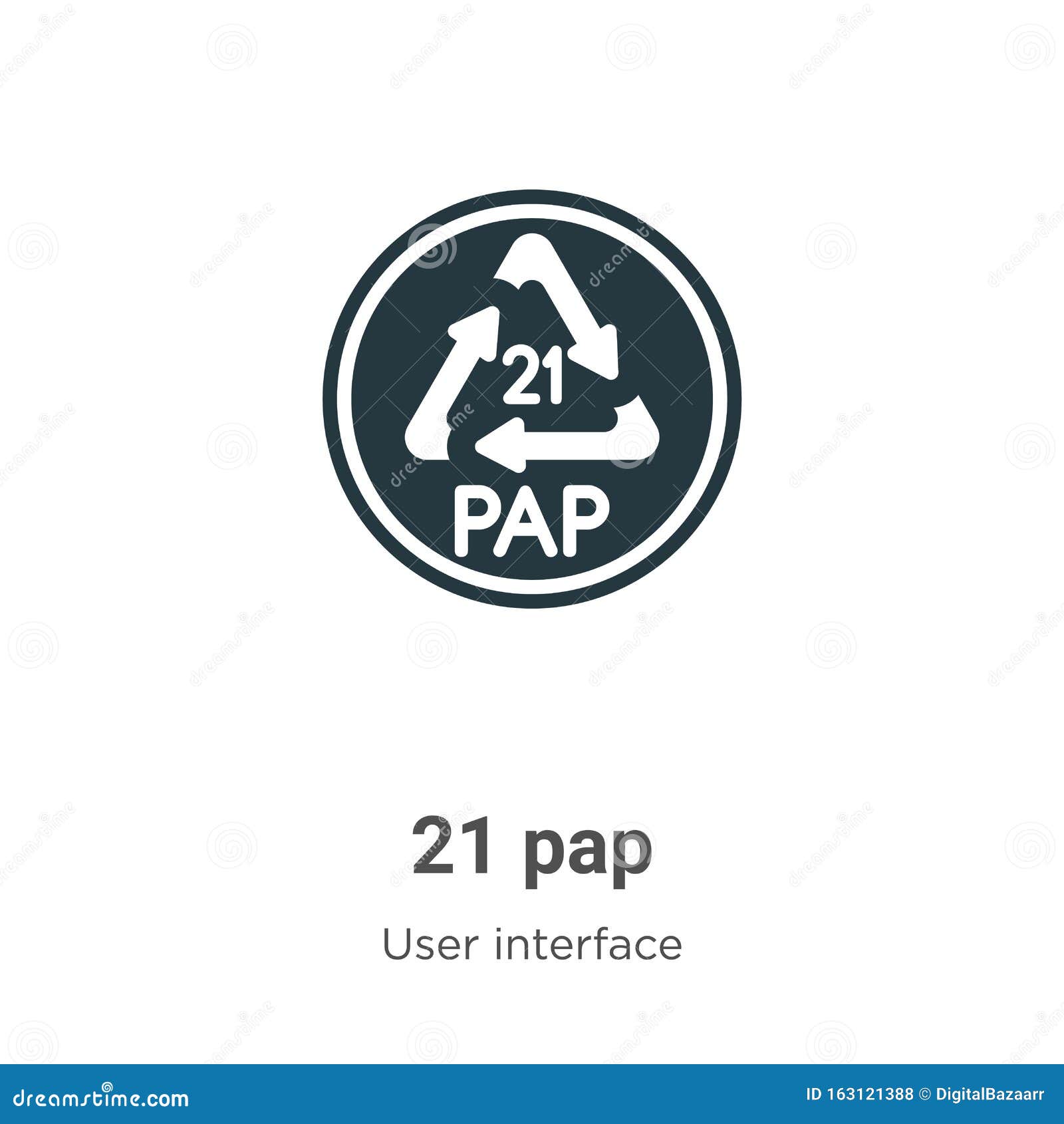 21 Pap Vector Icon On White Background. Flat Vector 21 Pap Icon Symbol ...