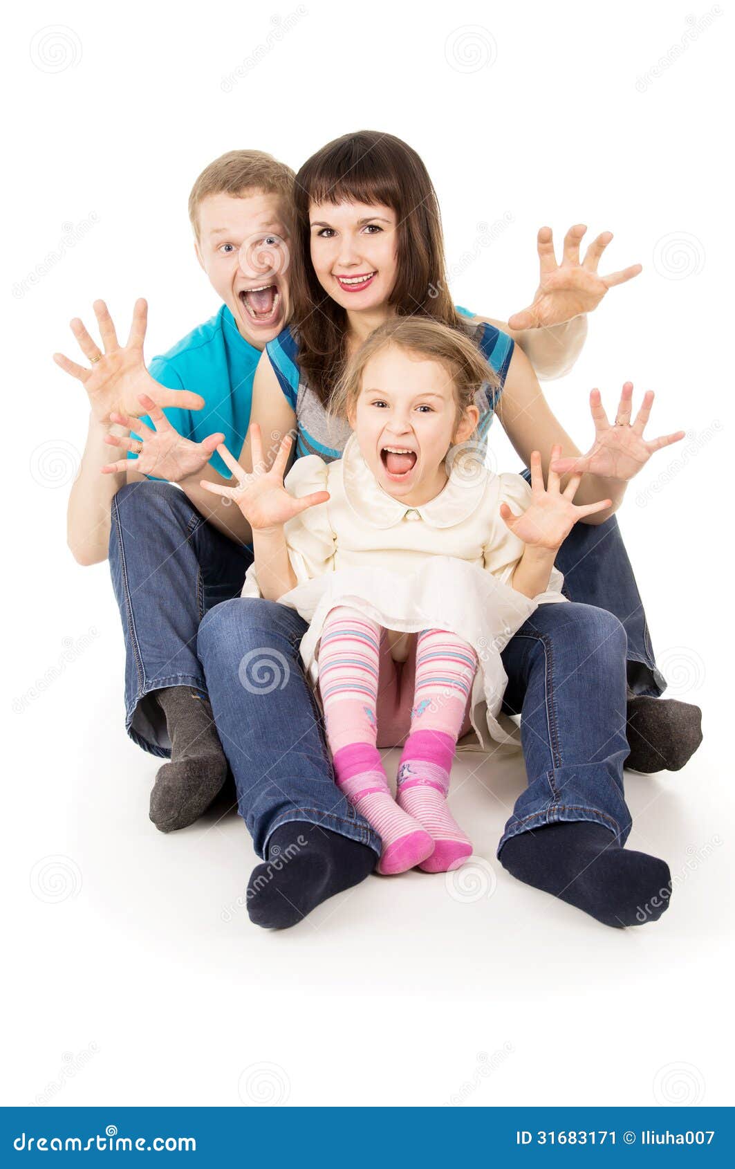 Papá Y Mamá E Hija Imagen de archivo - Imagen: 31683171