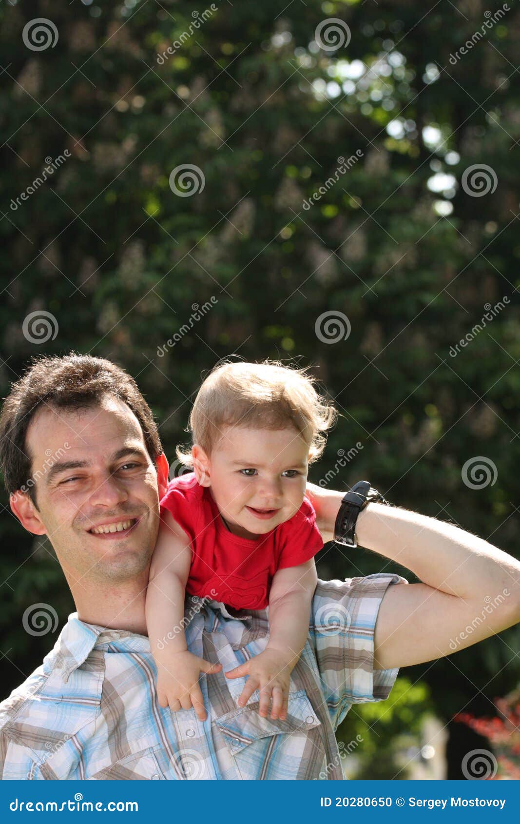 Papa and baby stock photo. Image of family, nature, field - 20280650