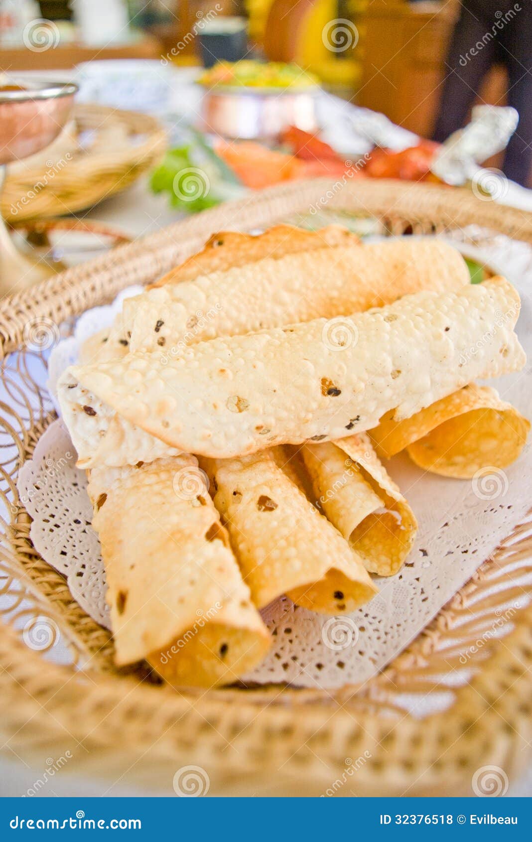 Indian bread stock photo. Image of poppadum, food, dried - 32376518